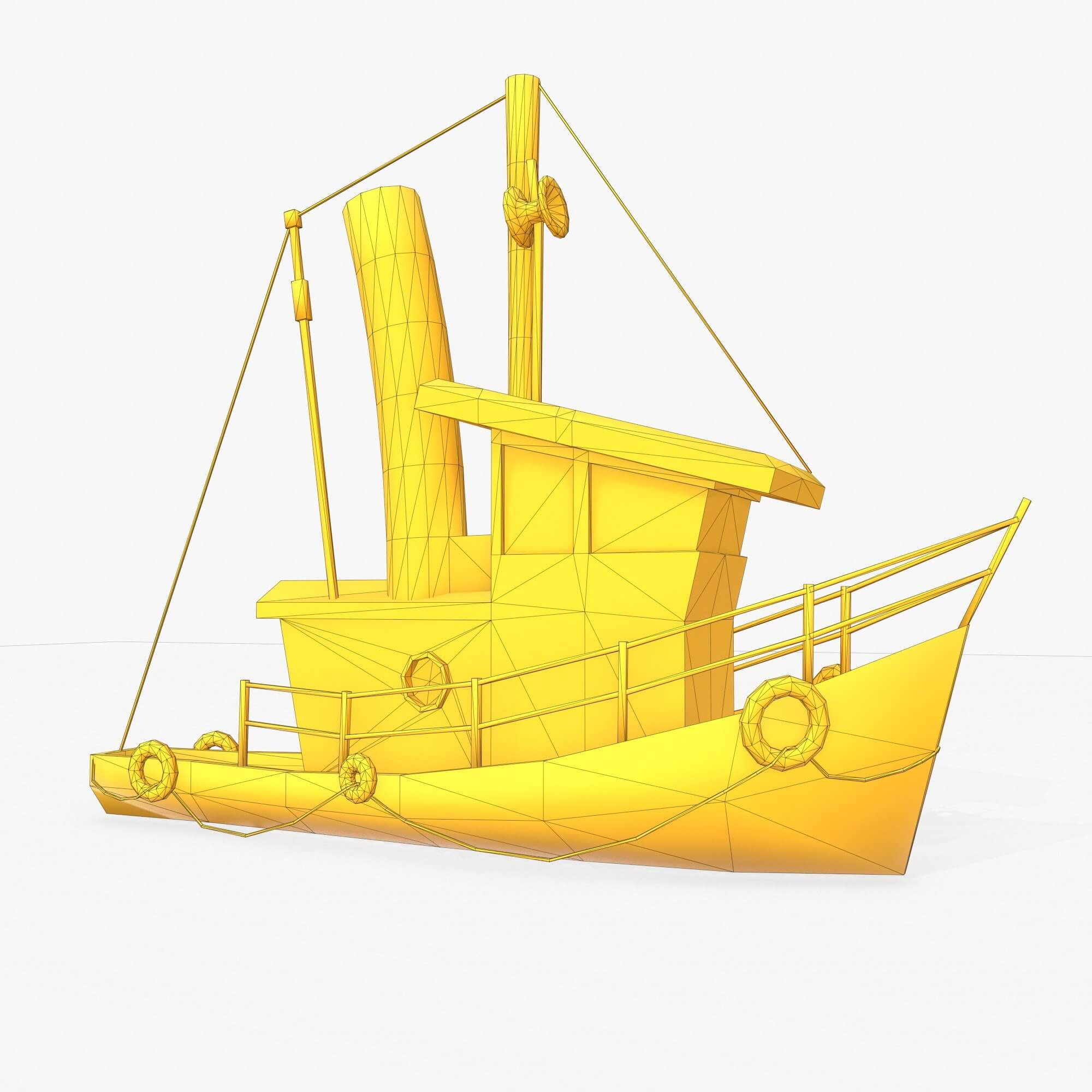 Cartoon Mini Boat 2 - 3D Model by Daniel Mikulik