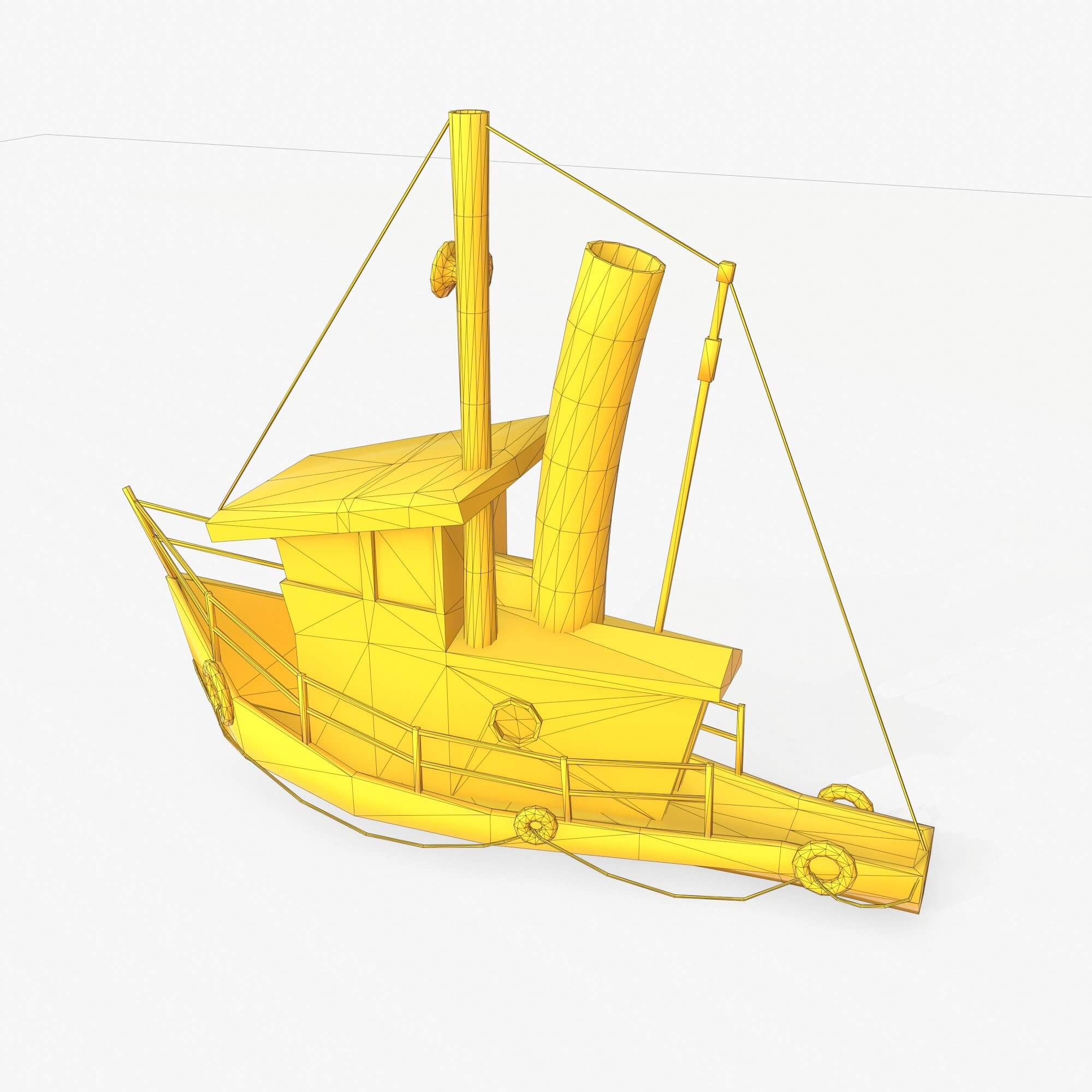 Cartoon Mini Boat 2 - 3D Model by Daniel Mikulik