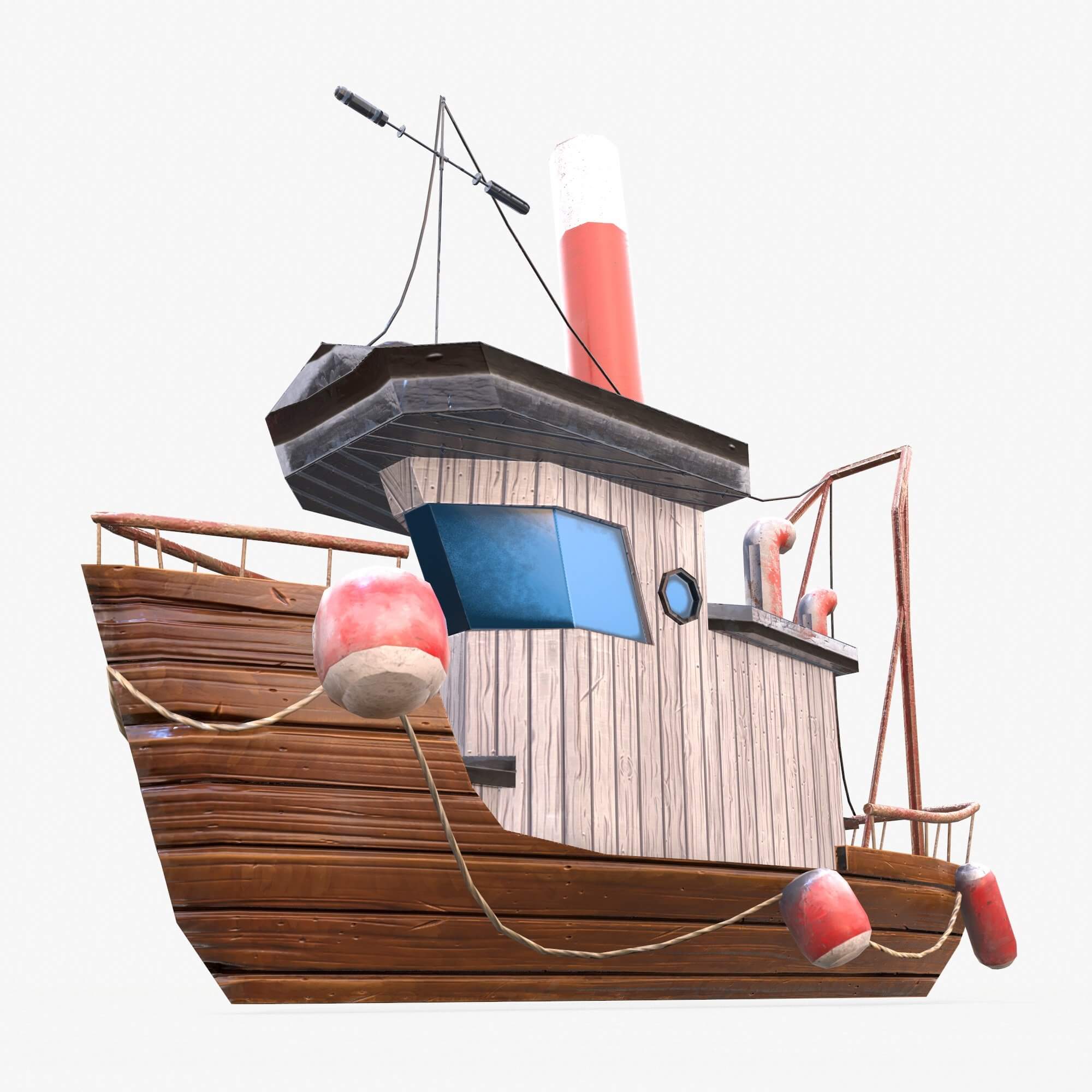 Cartoon Mini Boat 3 - 3D Model by Daniel Mikulik