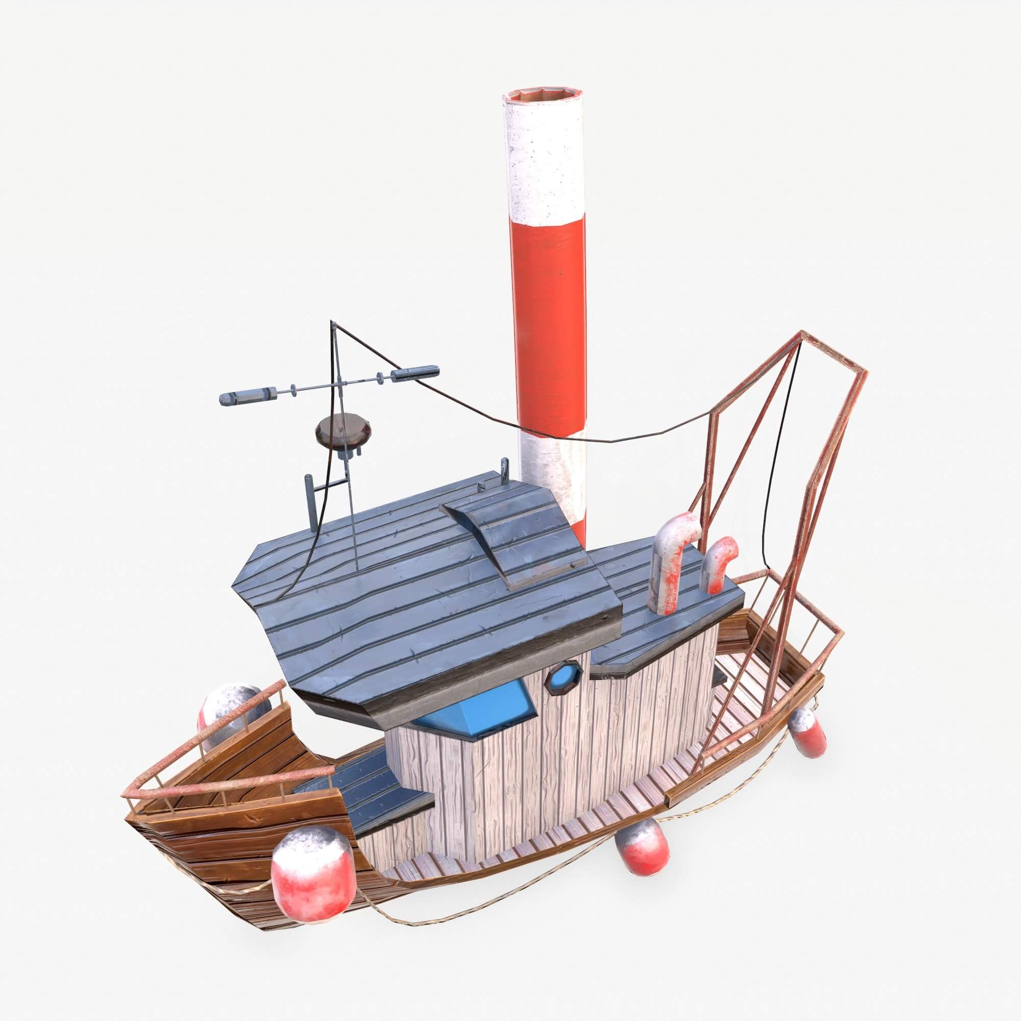 Cartoon Mini Boat 3 - 3D Model by Daniel Mikulik