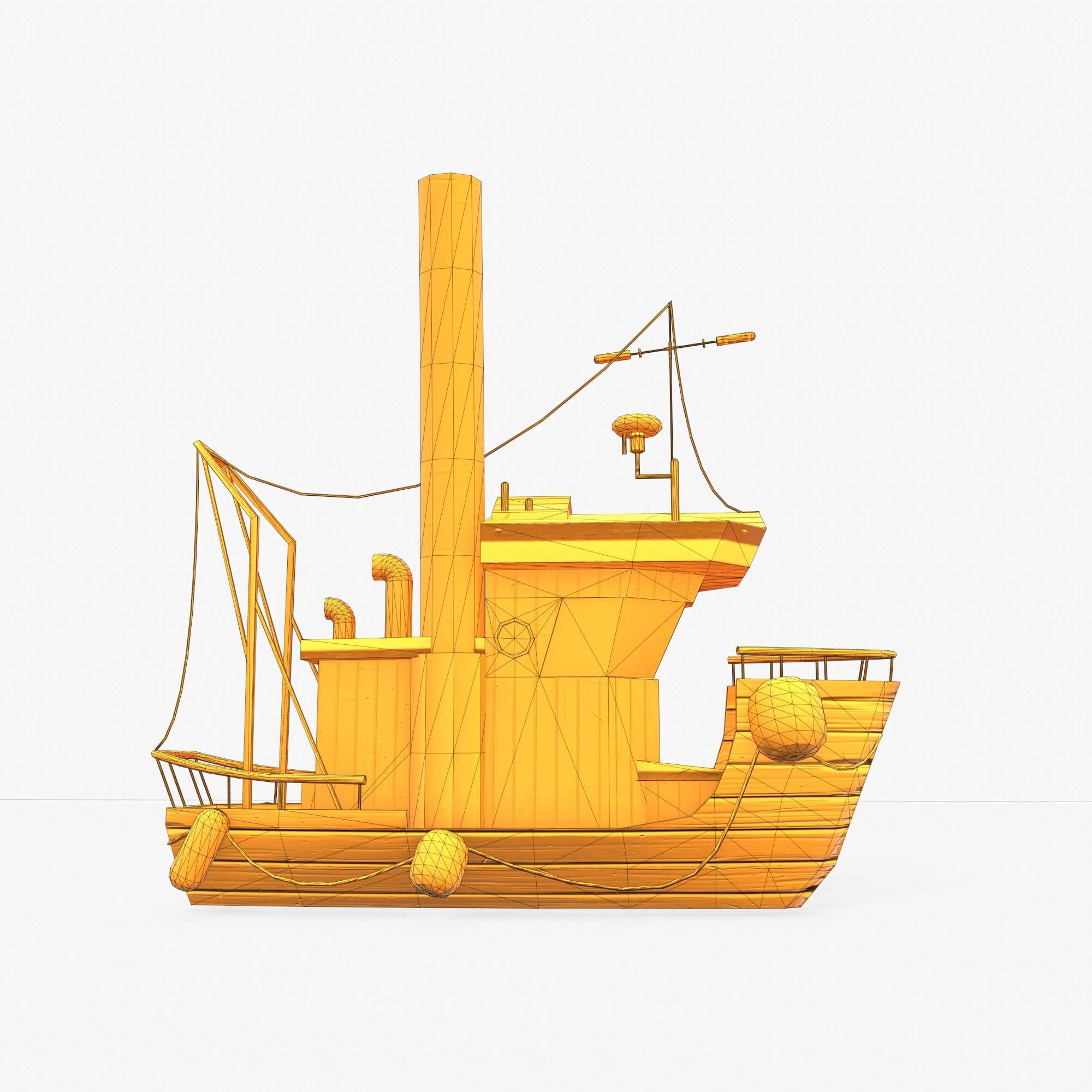 Cartoon Mini Boat 3 - 3D Model by Daniel Mikulik