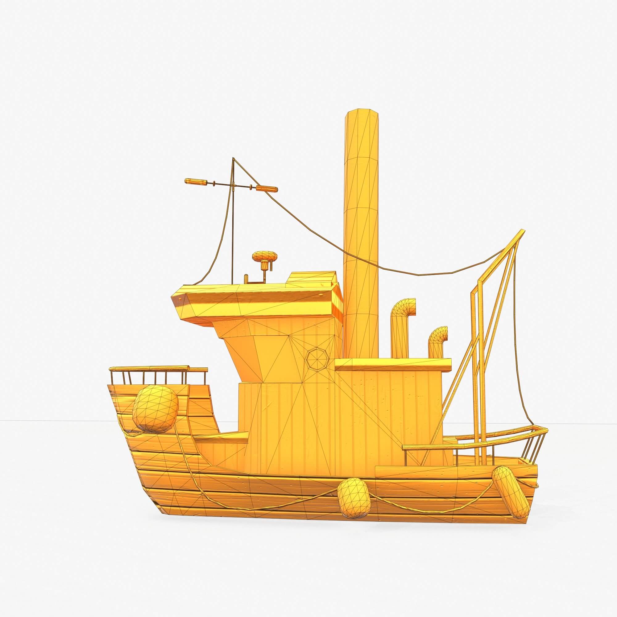 Cartoon Mini Boat 3 - 3D Model by Daniel Mikulik