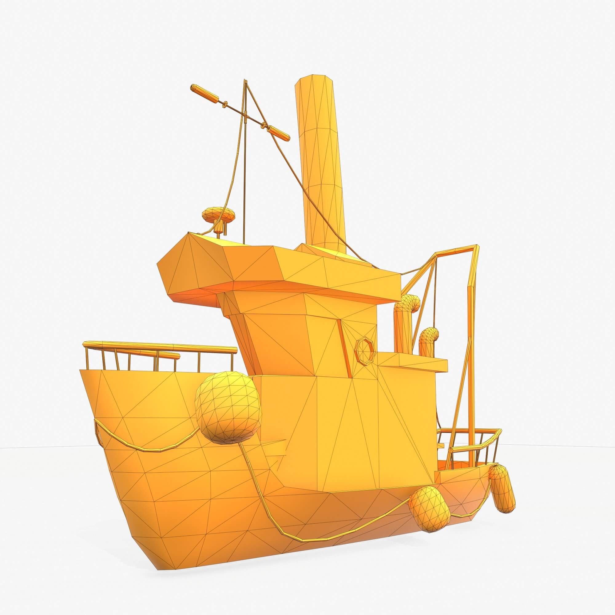Cartoon Mini Boat 3 - 3D Model by Daniel Mikulik