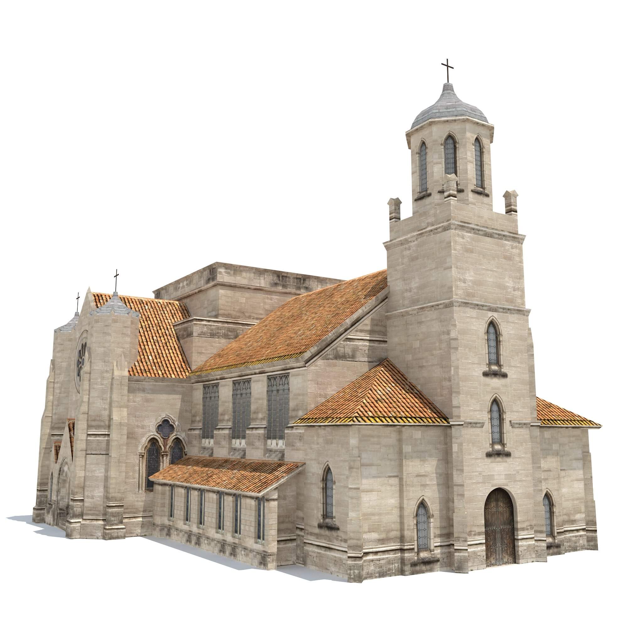 Church Building 169 - 3D Model by Daniel Mikulik