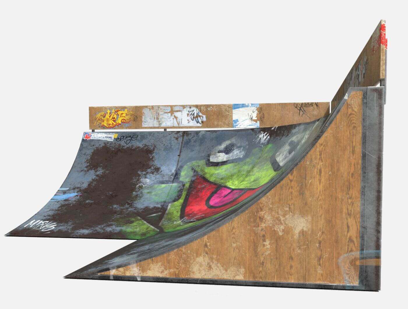 Corner Skate Ramp - 3D Model by Daniel Mikulik