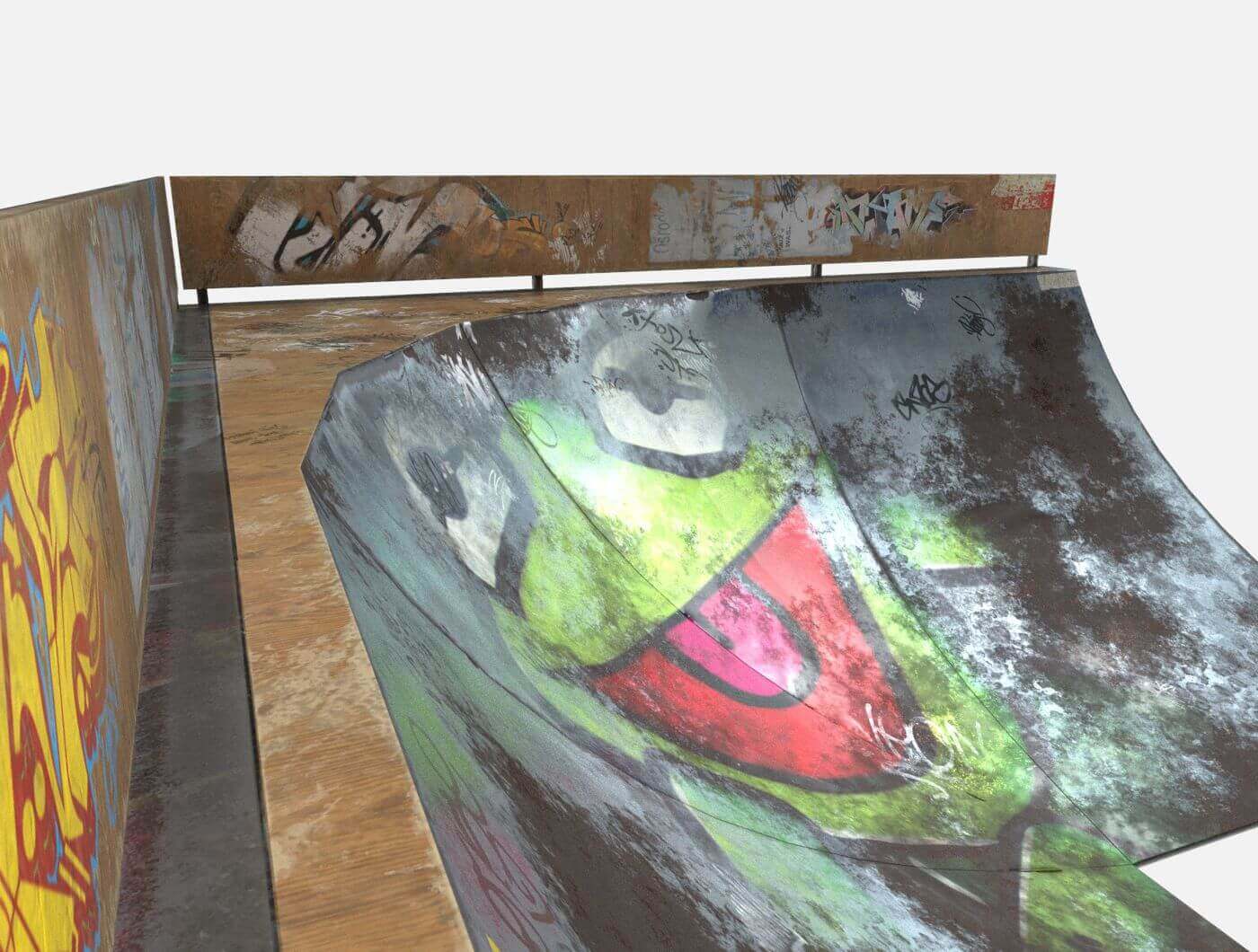 Corner Skate Ramp - 3D Model by Daniel Mikulik