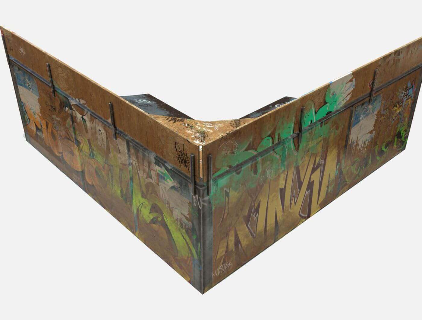 Corner Skate Ramp - 3D Model by Daniel Mikulik