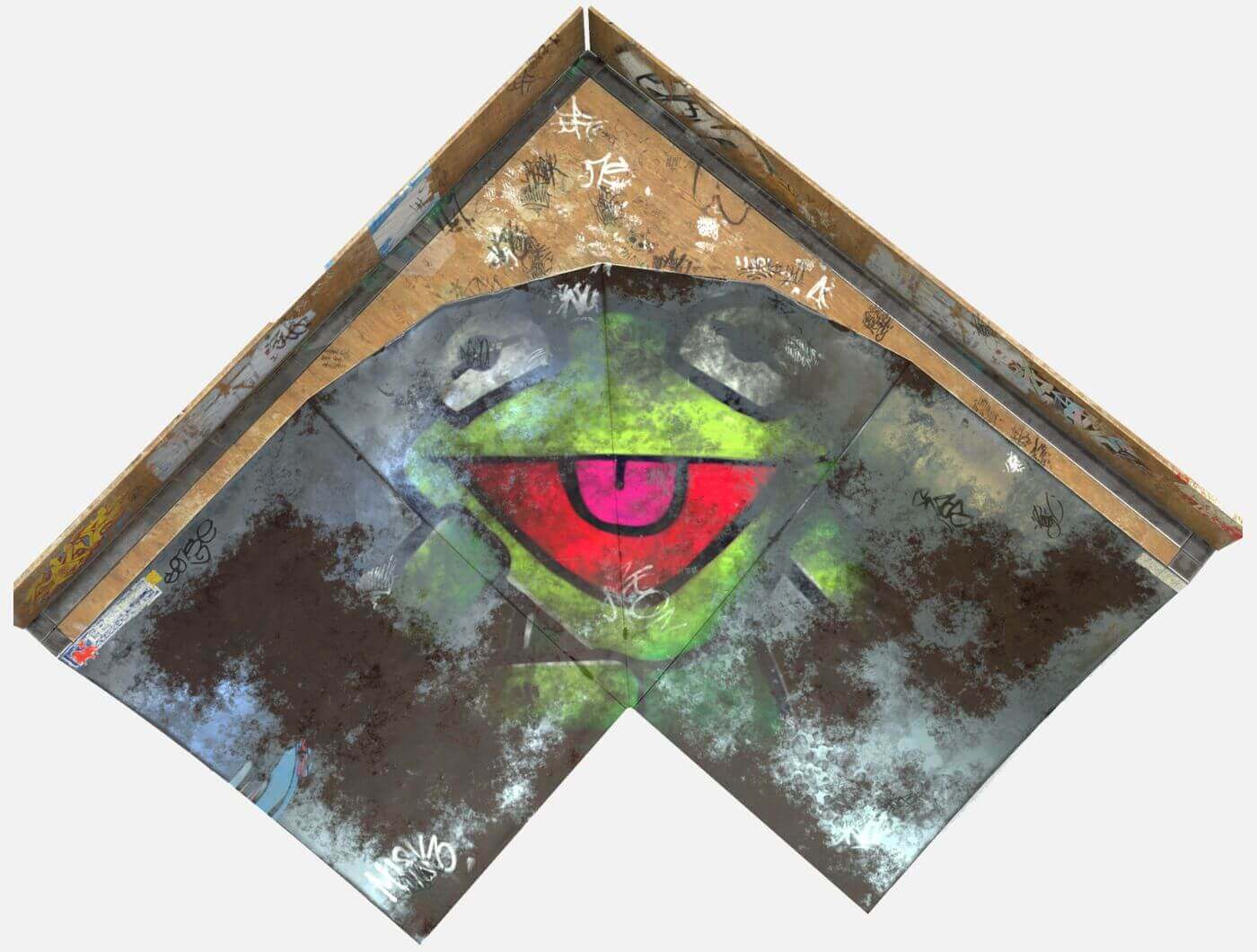 Corner Skate Ramp - 3D Model by Daniel Mikulik