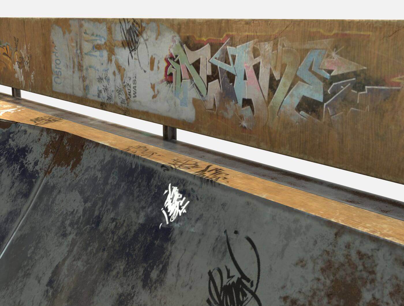 Corner Skate Ramp - 3D Model by Daniel Mikulik