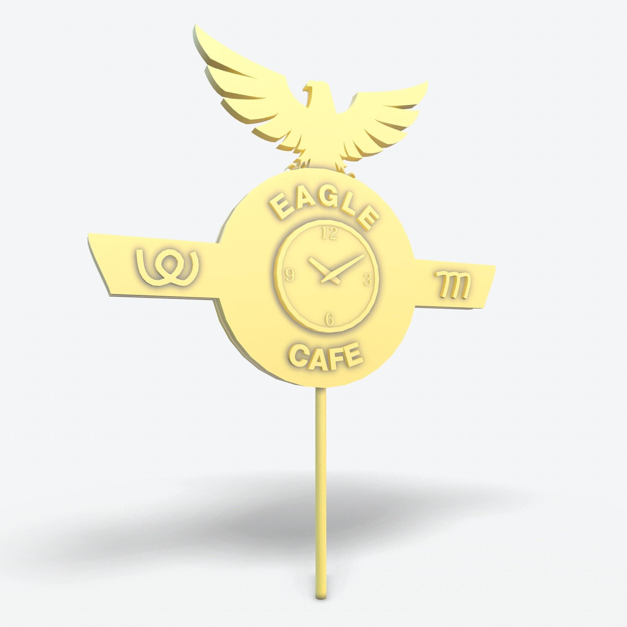 Eagle Cafe Motorway Sign - 3D Model by Daniel Mikulik