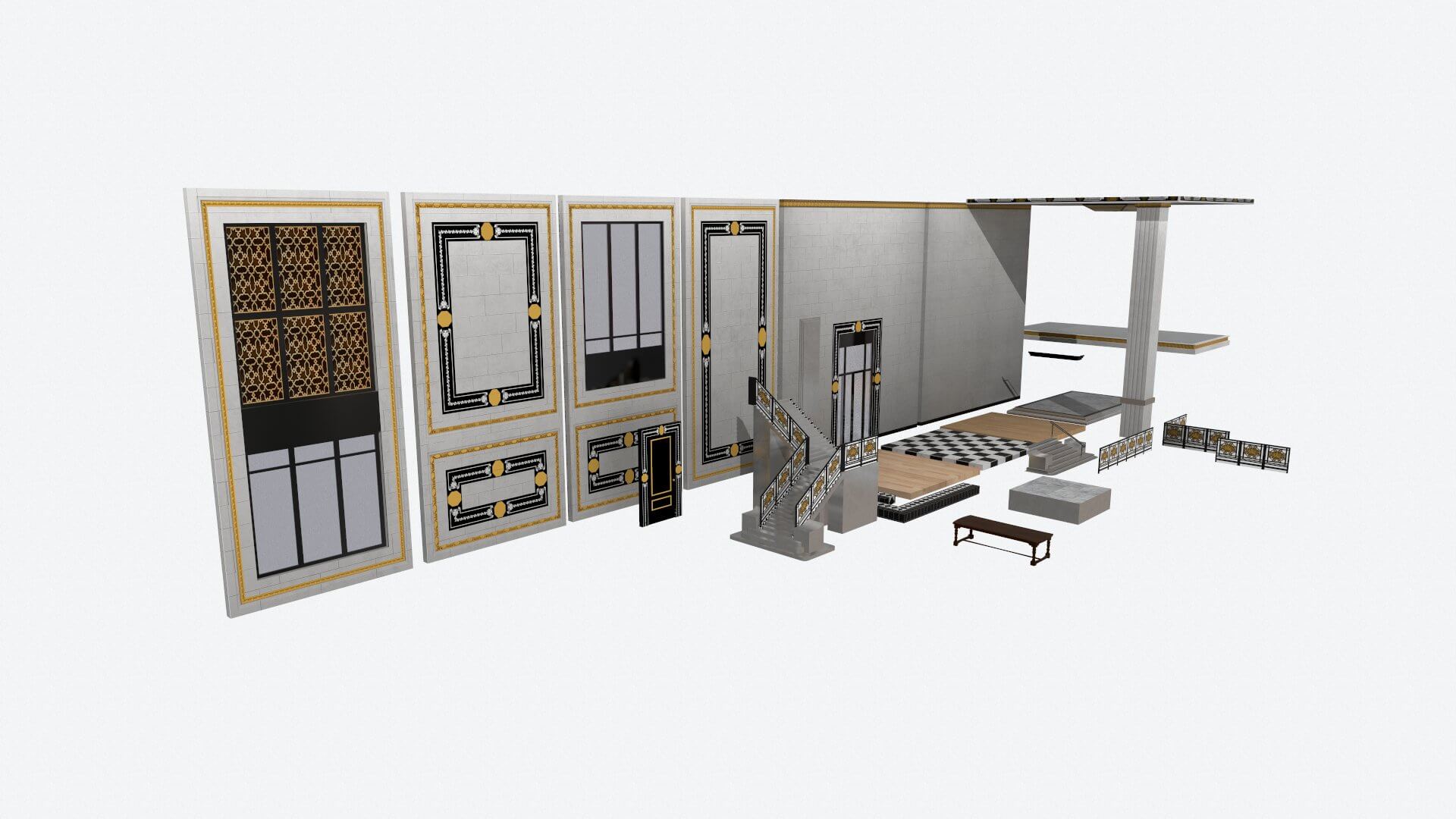 Modular Luxury Shop Interior - 3D Model by Daniel Mikulik