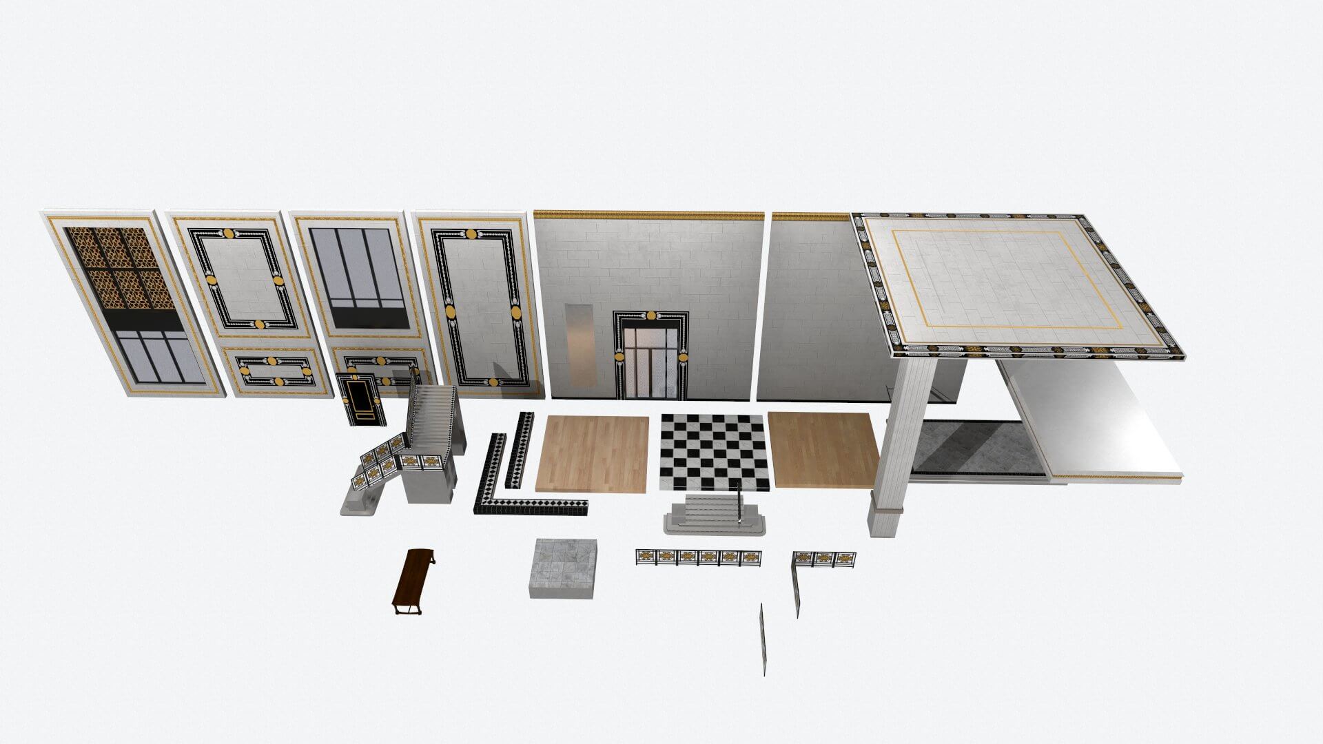 Modular Luxury Shop Interior - 3D Model by Daniel Mikulik