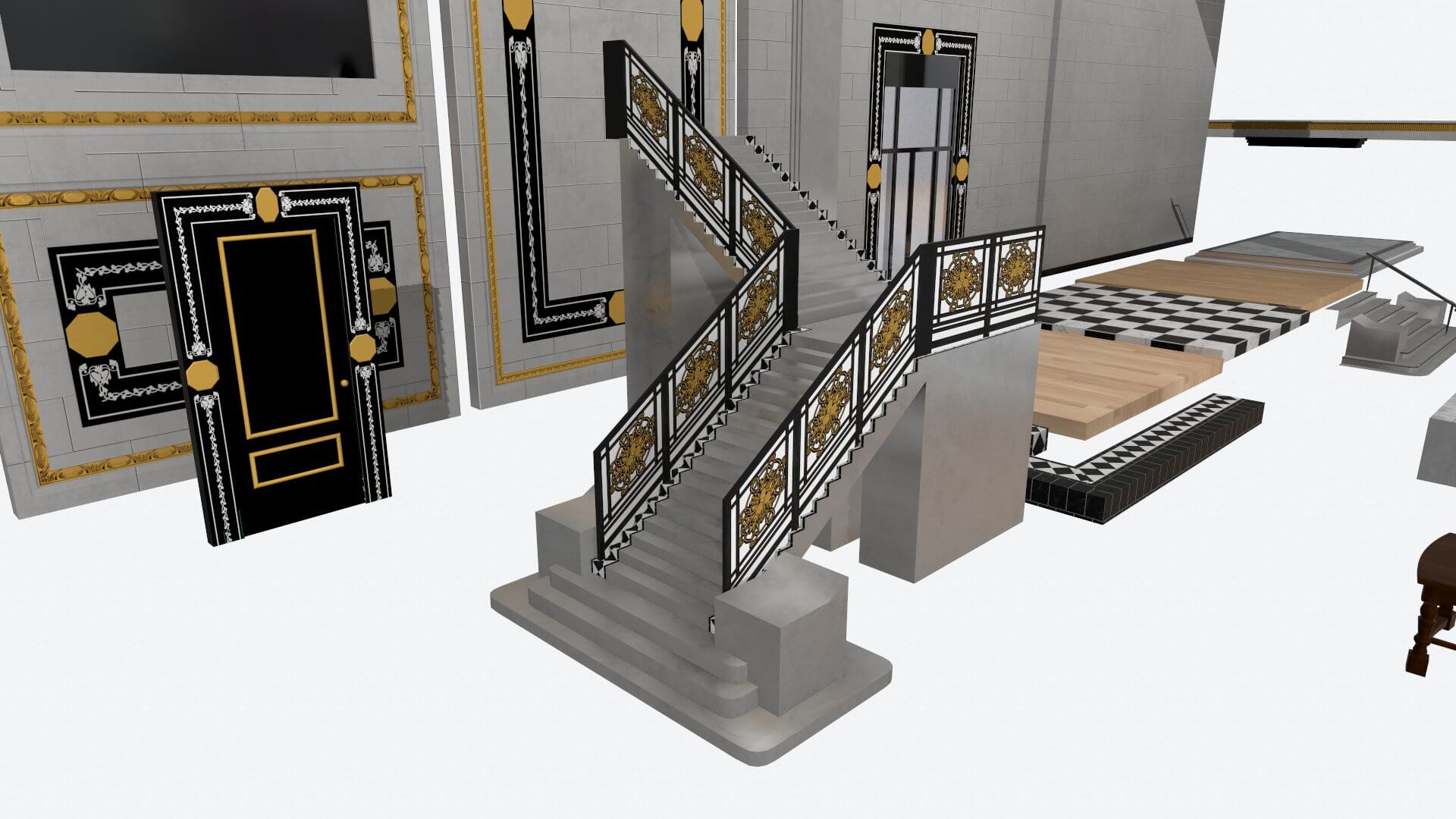 Modular Luxury Shop Interior - 3D Model by Daniel Mikulik