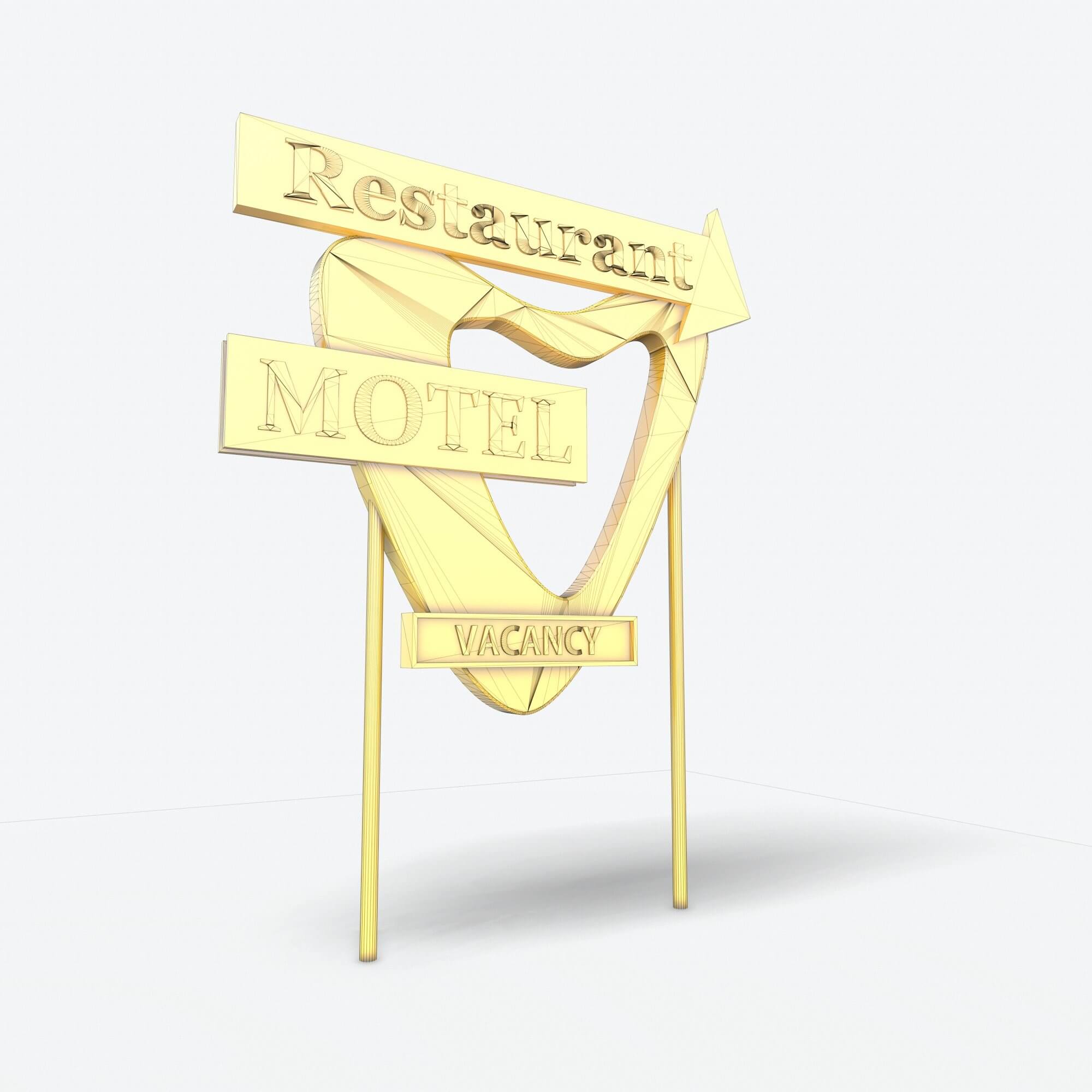 Motorway Motel Sign - 3D Model by Daniel Mikulik