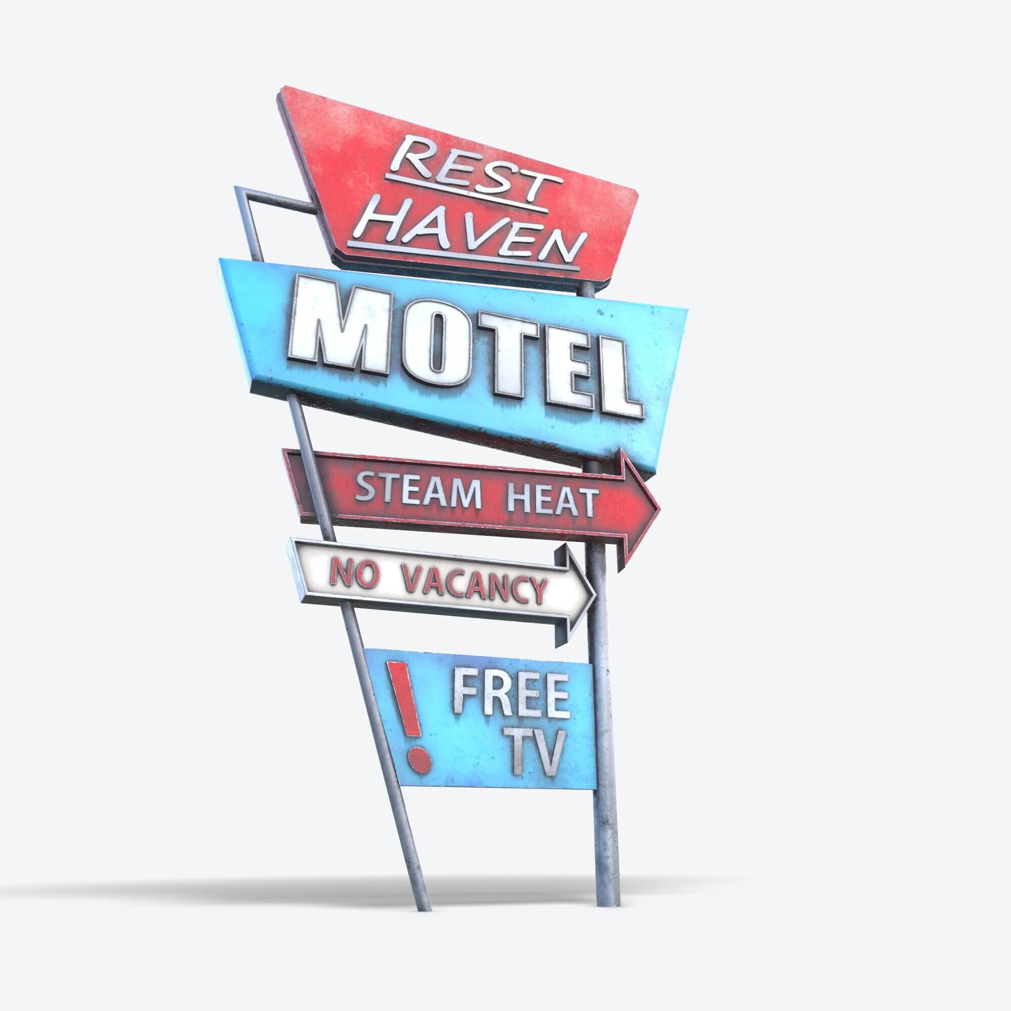 Motorway Motel Sign - 3D Model by Daniel Mikulik