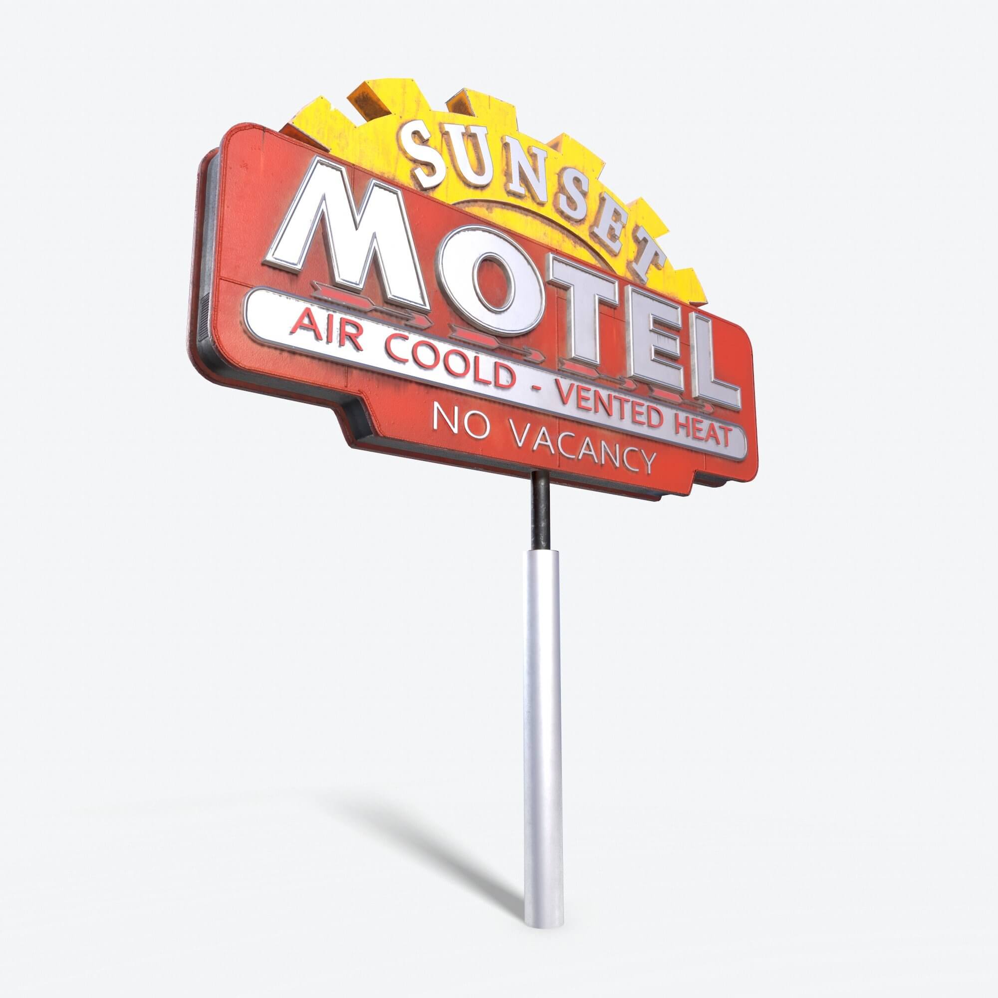 Motorway Motel Sign - 3D Model by Daniel Mikulik
