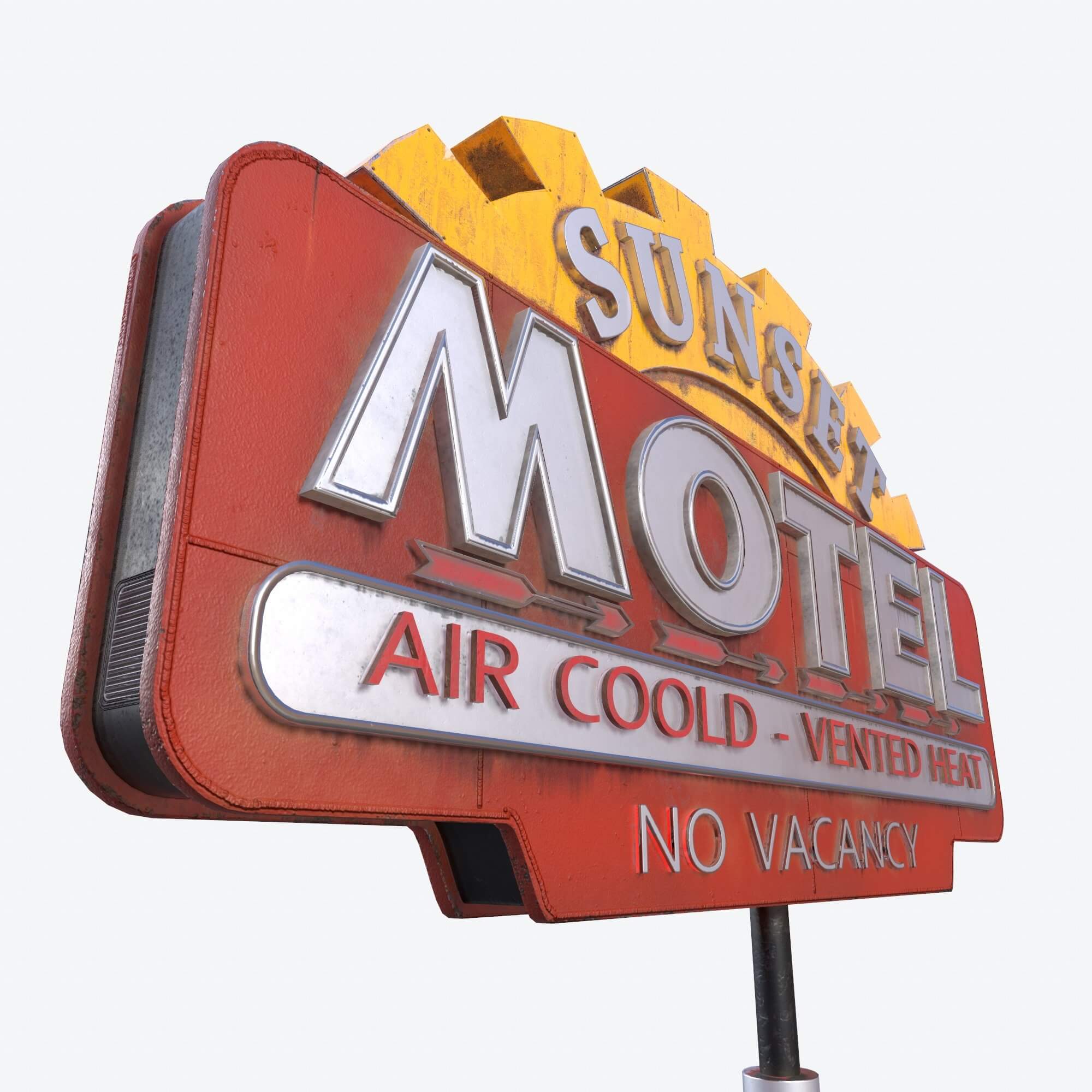 Motorway Motel Sign - 3D Model by Daniel Mikulik