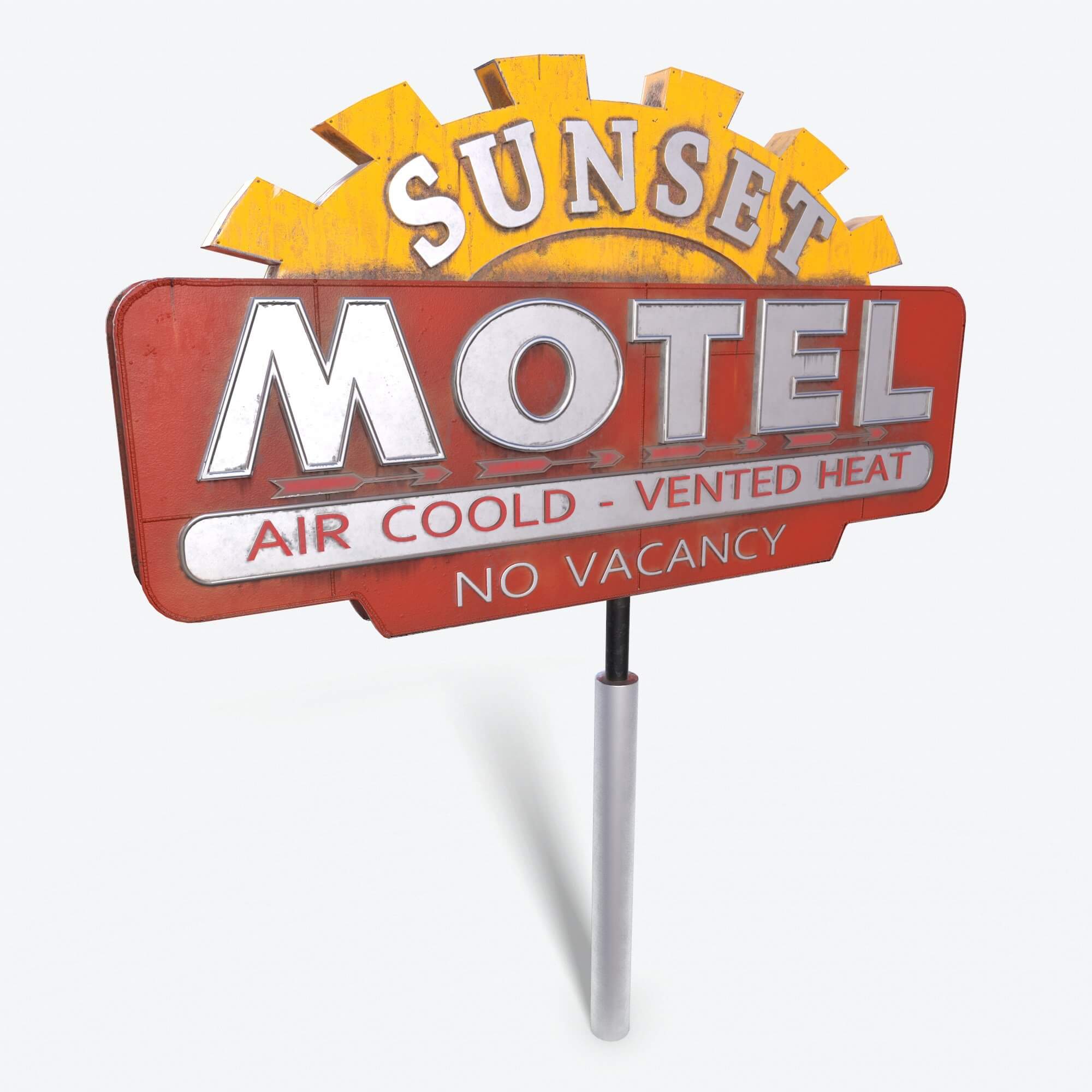 Motorway Motel Sign - 3D Model by Daniel Mikulik