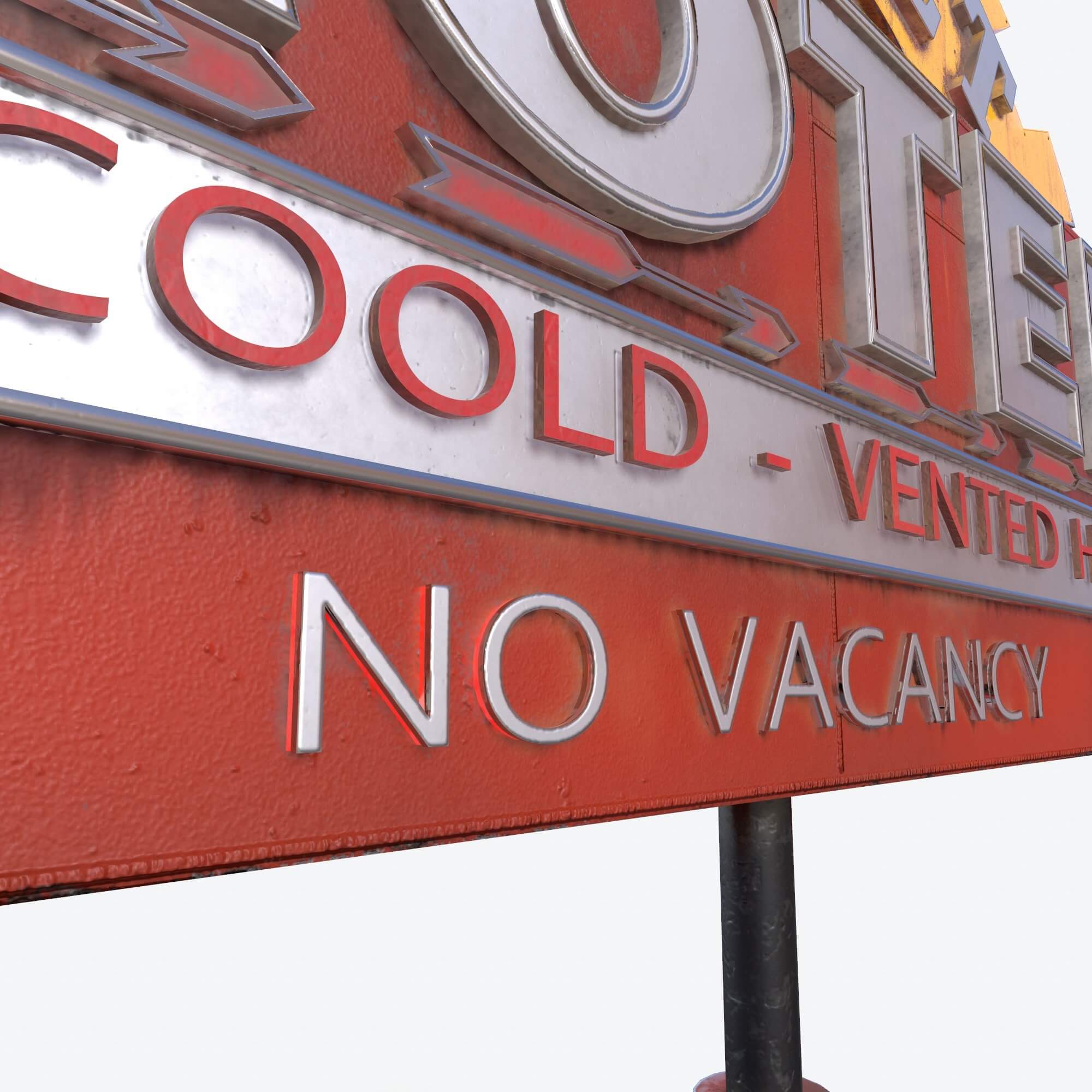 Motorway Motel Sign - 3D Model by Daniel Mikulik