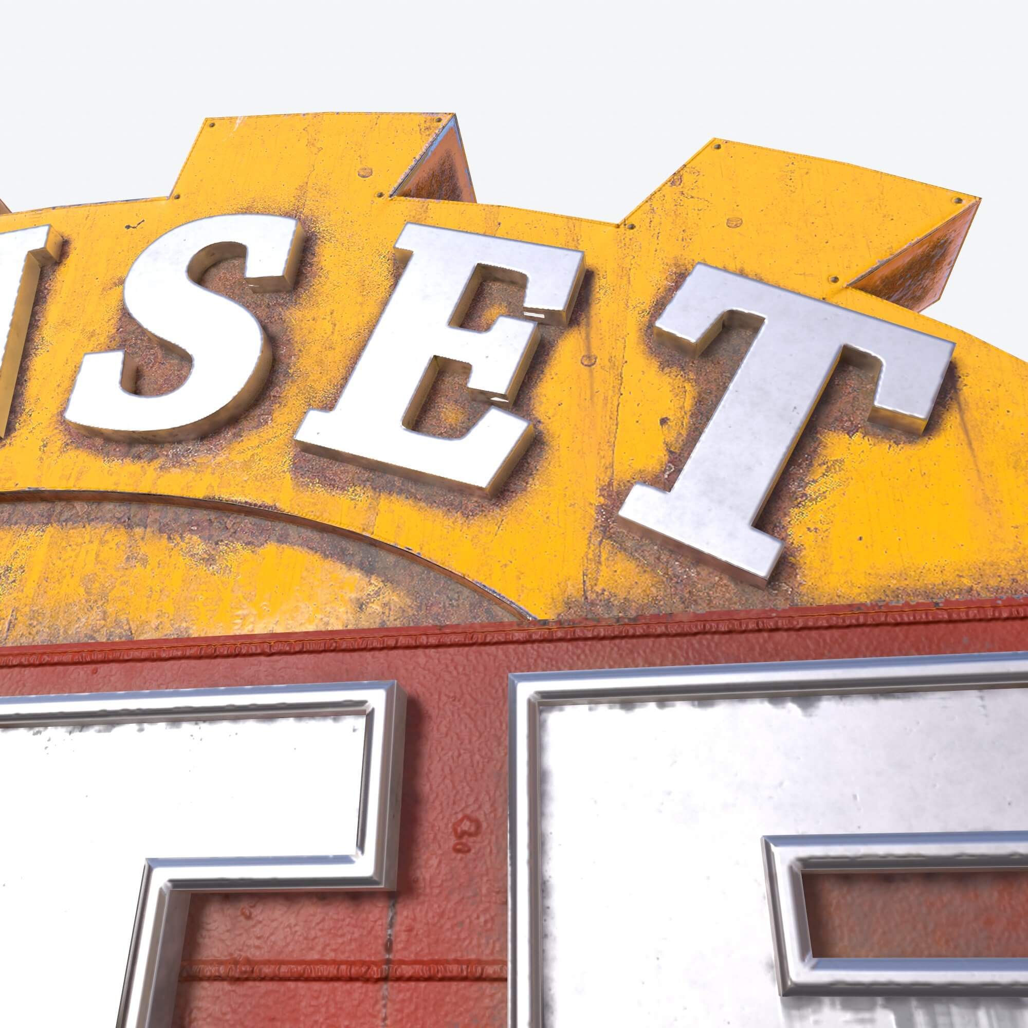 Motorway Motel Sign - 3D Model by Daniel Mikulik