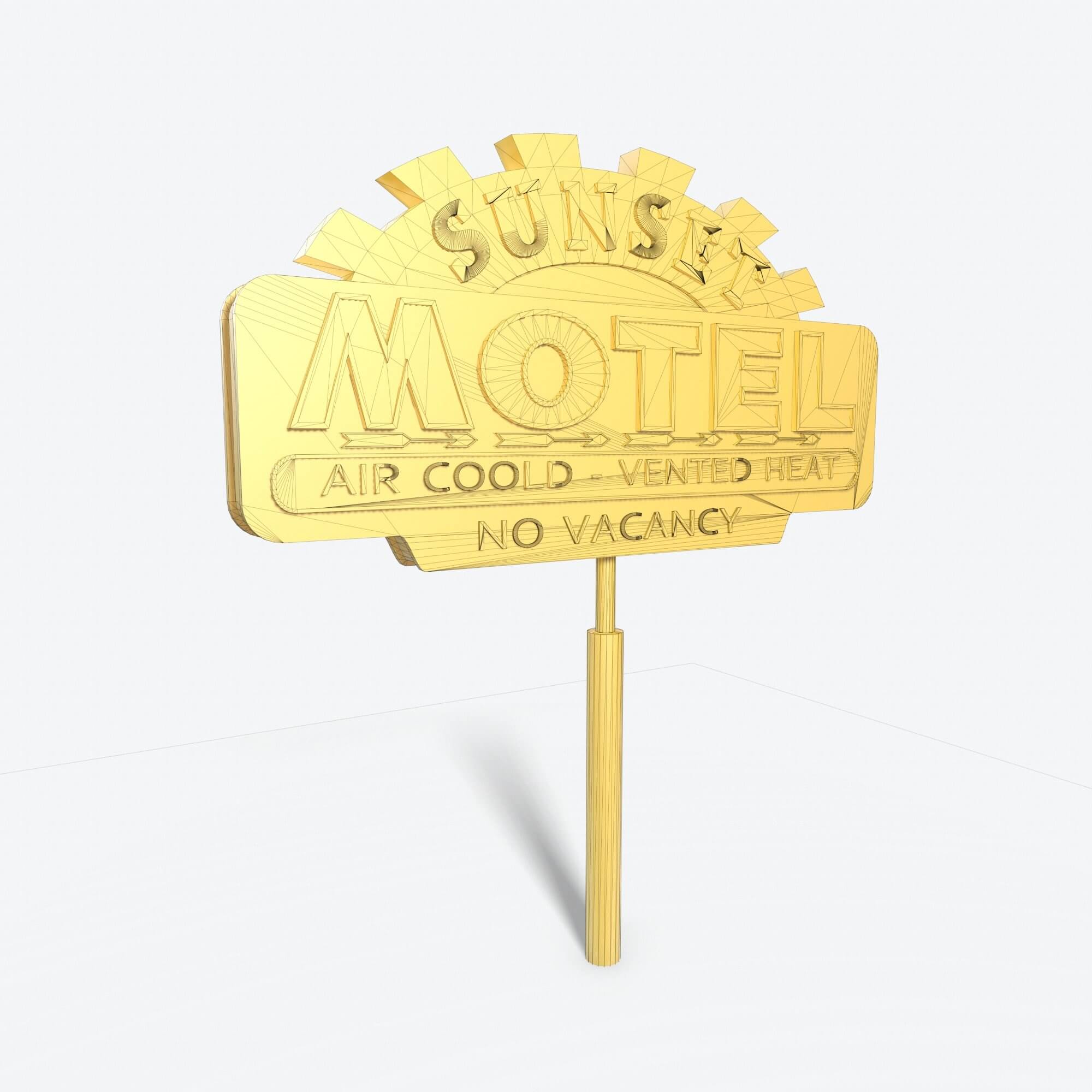 Motorway Motel Sign - 3D Model by Daniel Mikulik