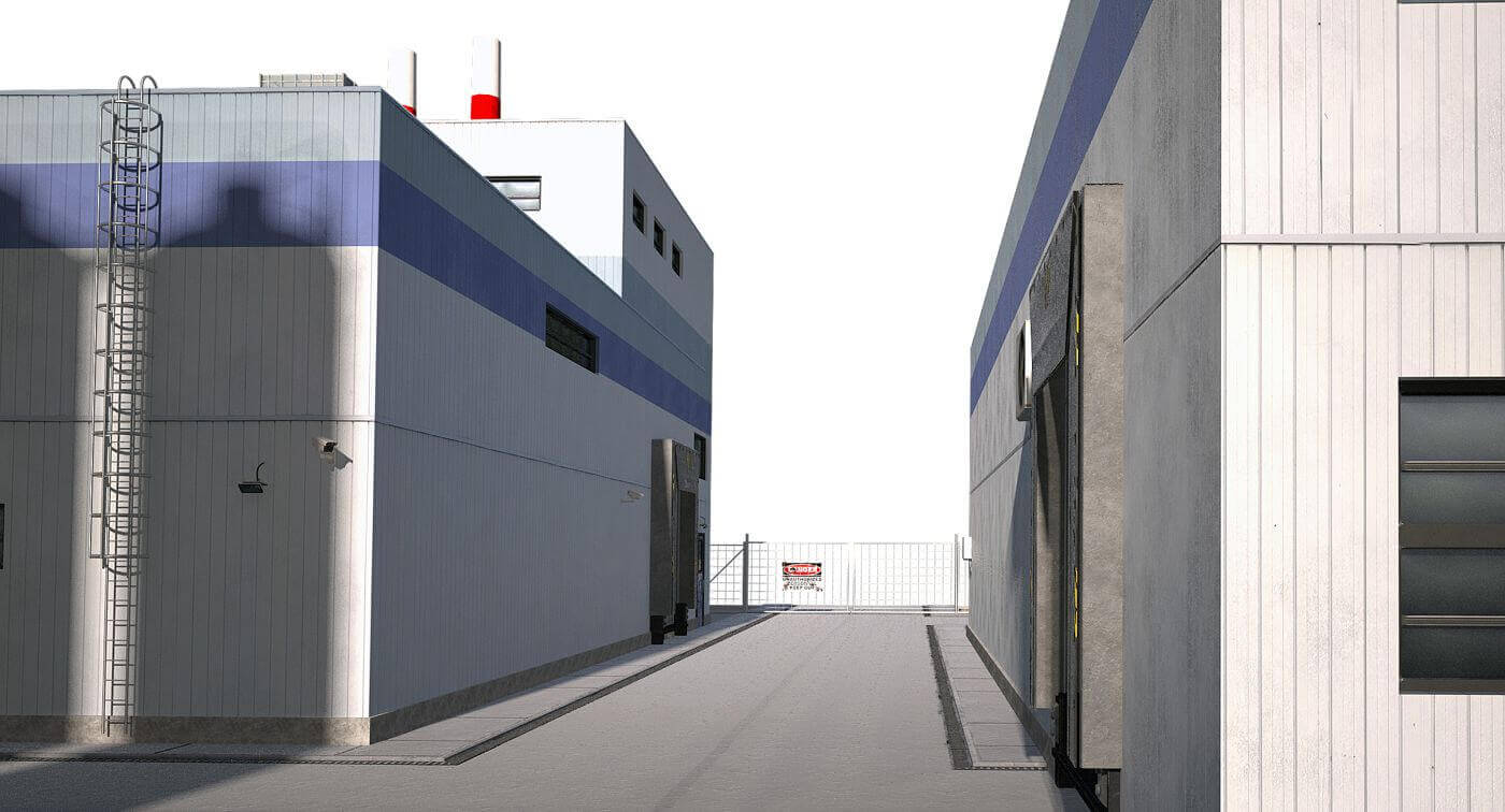 Paper Factory Building - 3D Model by Daniel Mikulik