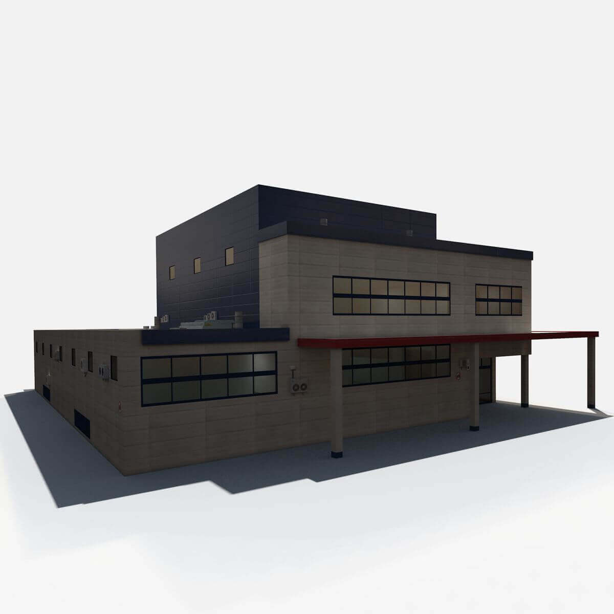 Police Station - 3D Model by Daniel Mikulik