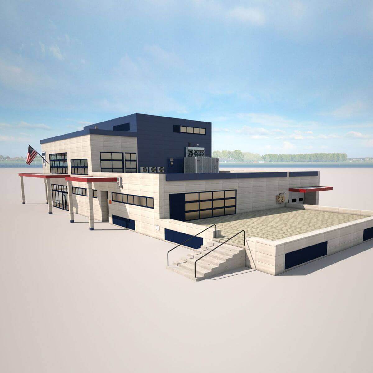 Police Station - 3D Model by Daniel Mikulik