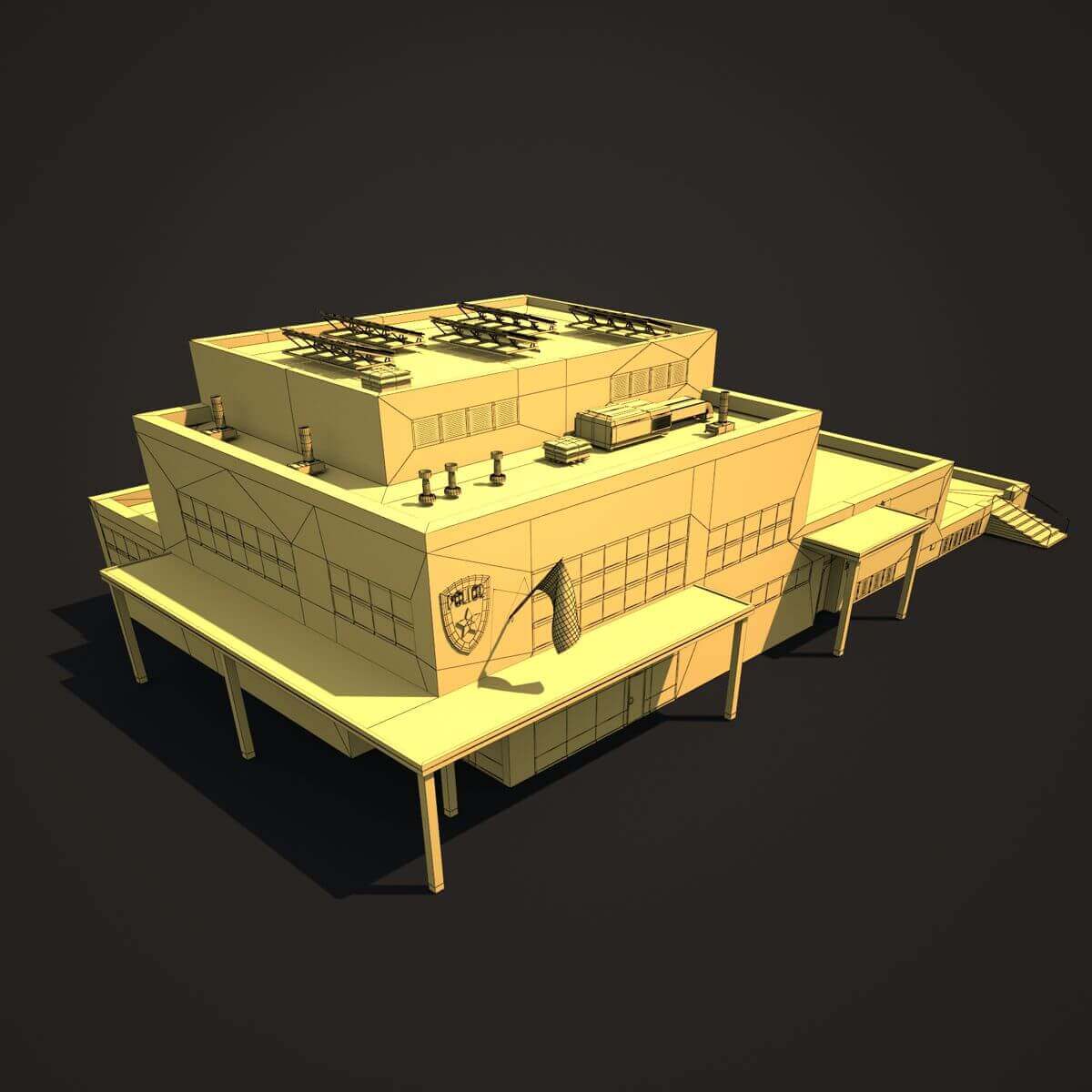 Police Station - 3D Model by Daniel Mikulik