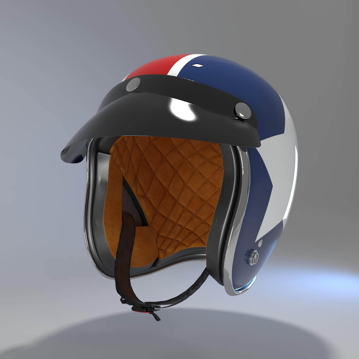 Retro Motorcycle Helmet - 3D Model by Daniel Mikulik