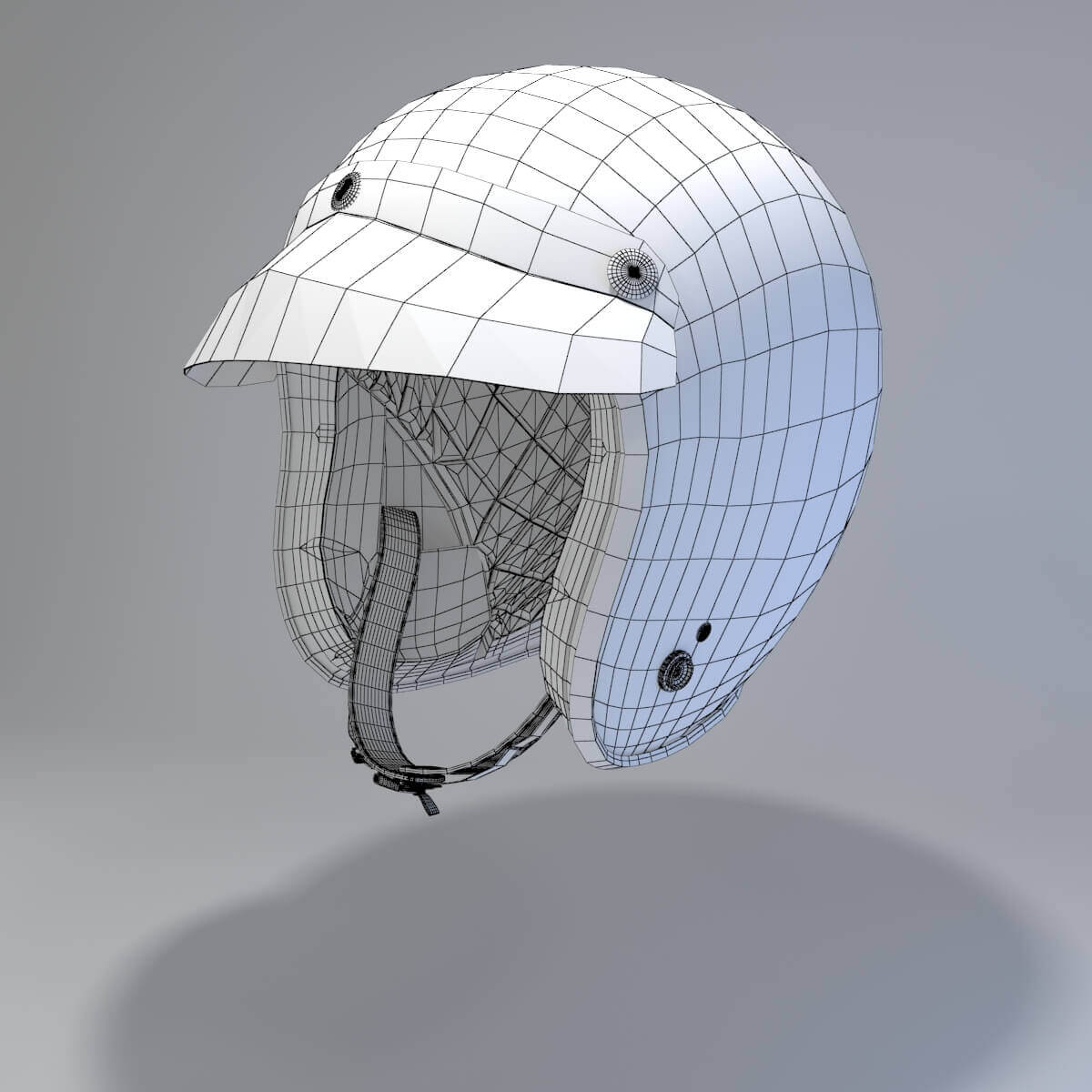 Retro Motorcycle Helmet - 3D Model by Daniel Mikulik
