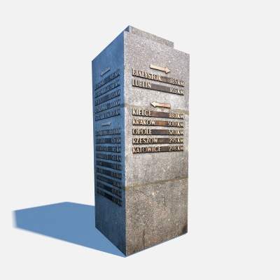 Travel Sign Monument - 3D Model by Daniel Mikulik