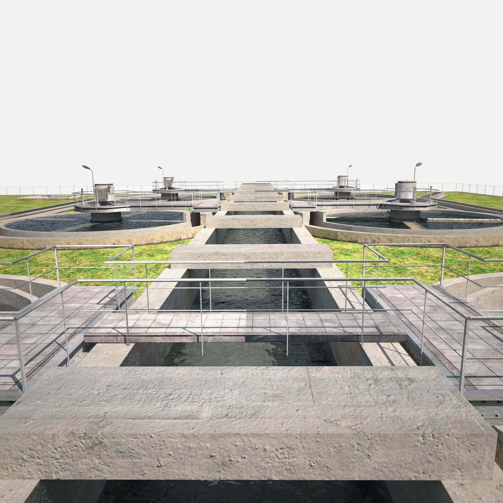 Water Treatment Plant - 3D Model by Daniel Mikulik