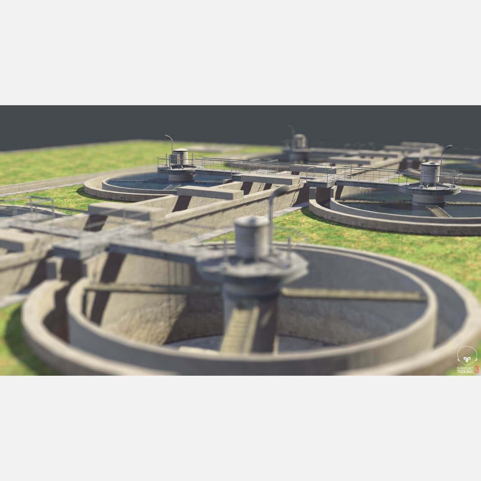 Water Treatment Plant - 3D Model by Daniel Mikulik