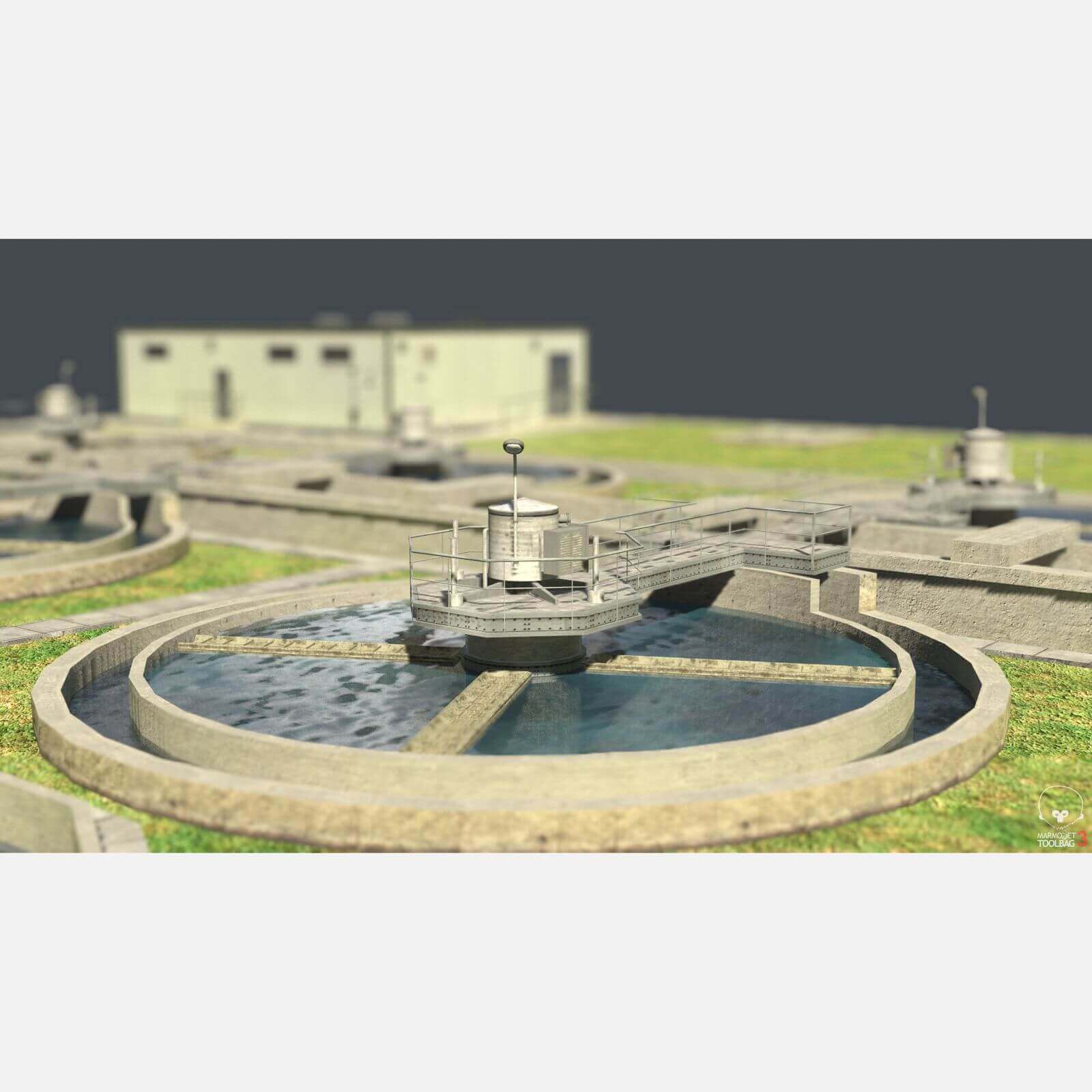 Water Treatment Plant - 3D Model by Daniel Mikulik