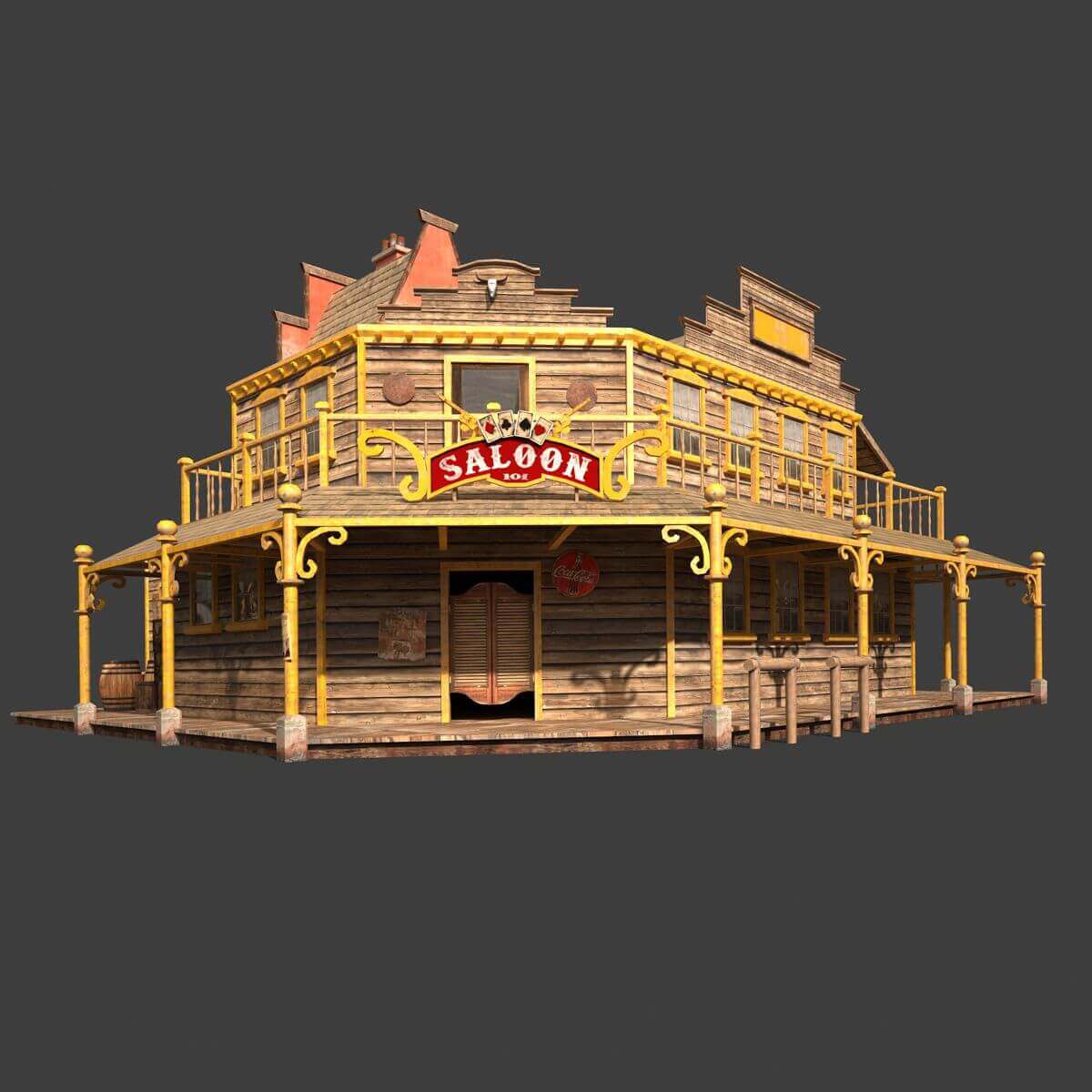 Western Saloon - 3D Model by Daniel Mikulik