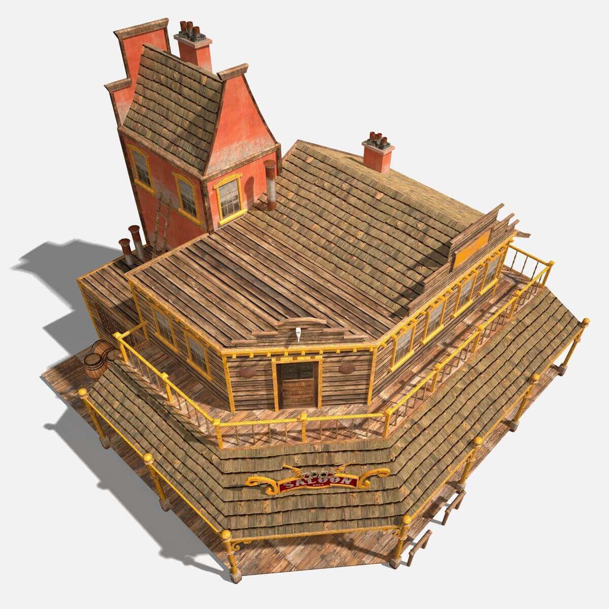Western Saloon - 3D Model by Daniel Mikulik