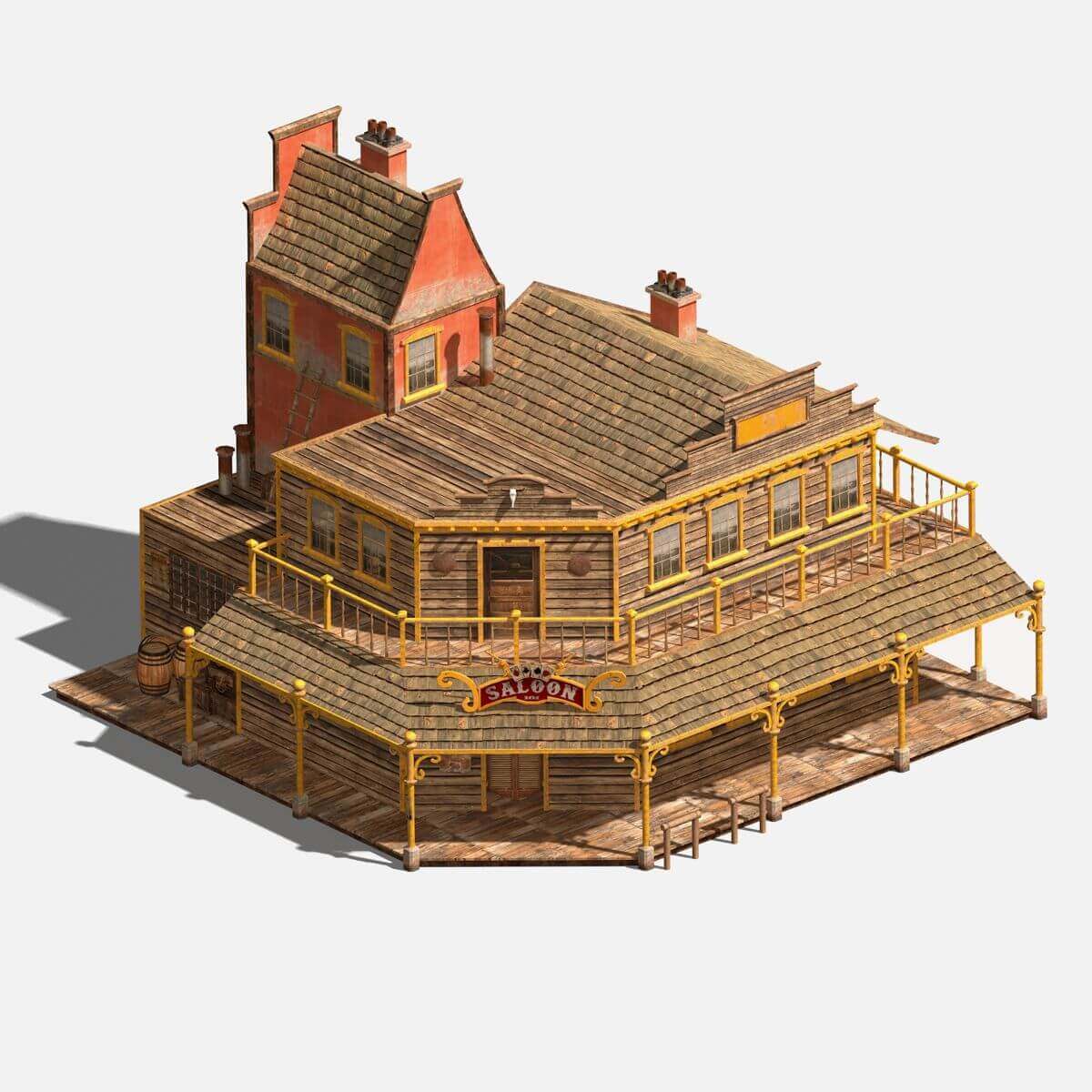 Western Saloon - 3D Model by Daniel Mikulik