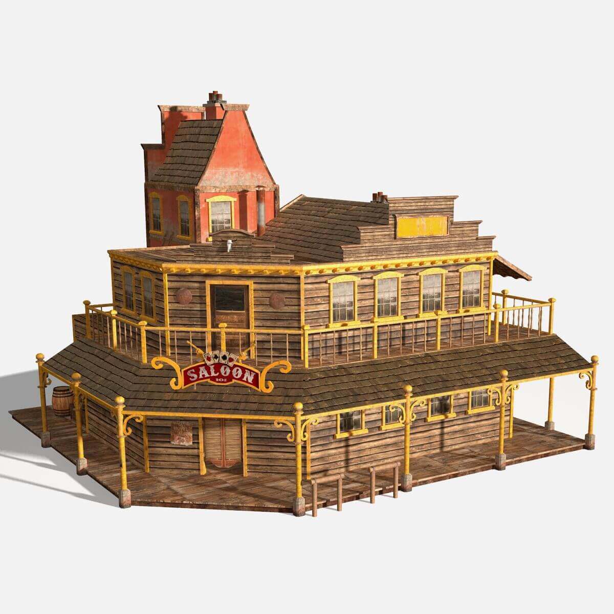 Western Saloon - 3D Model by Daniel Mikulik