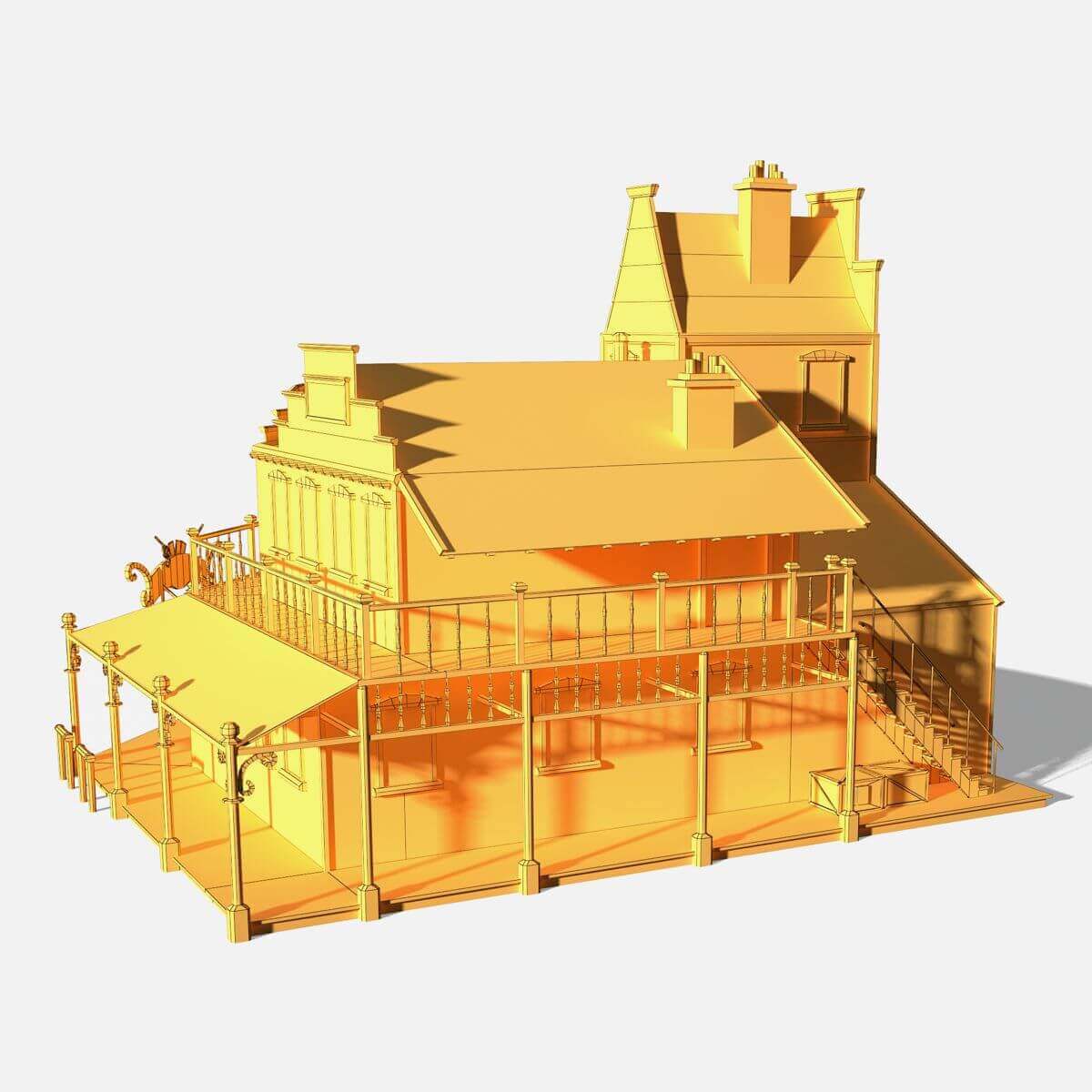 Western Saloon - 3D Model by Daniel Mikulik