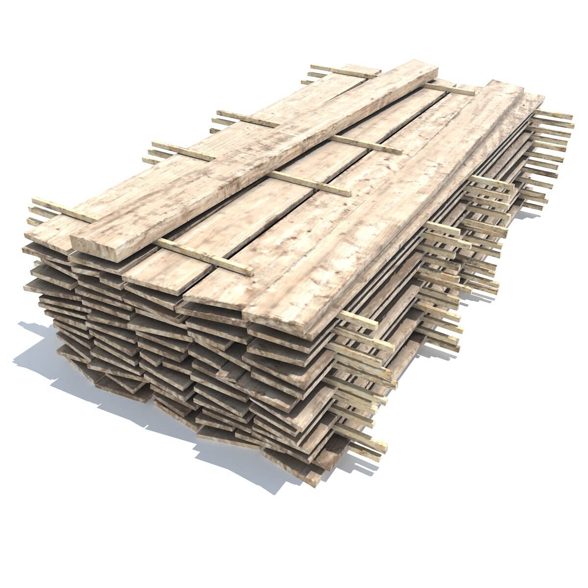 Wood Board Stock - 3D Model by Daniel Mikulik