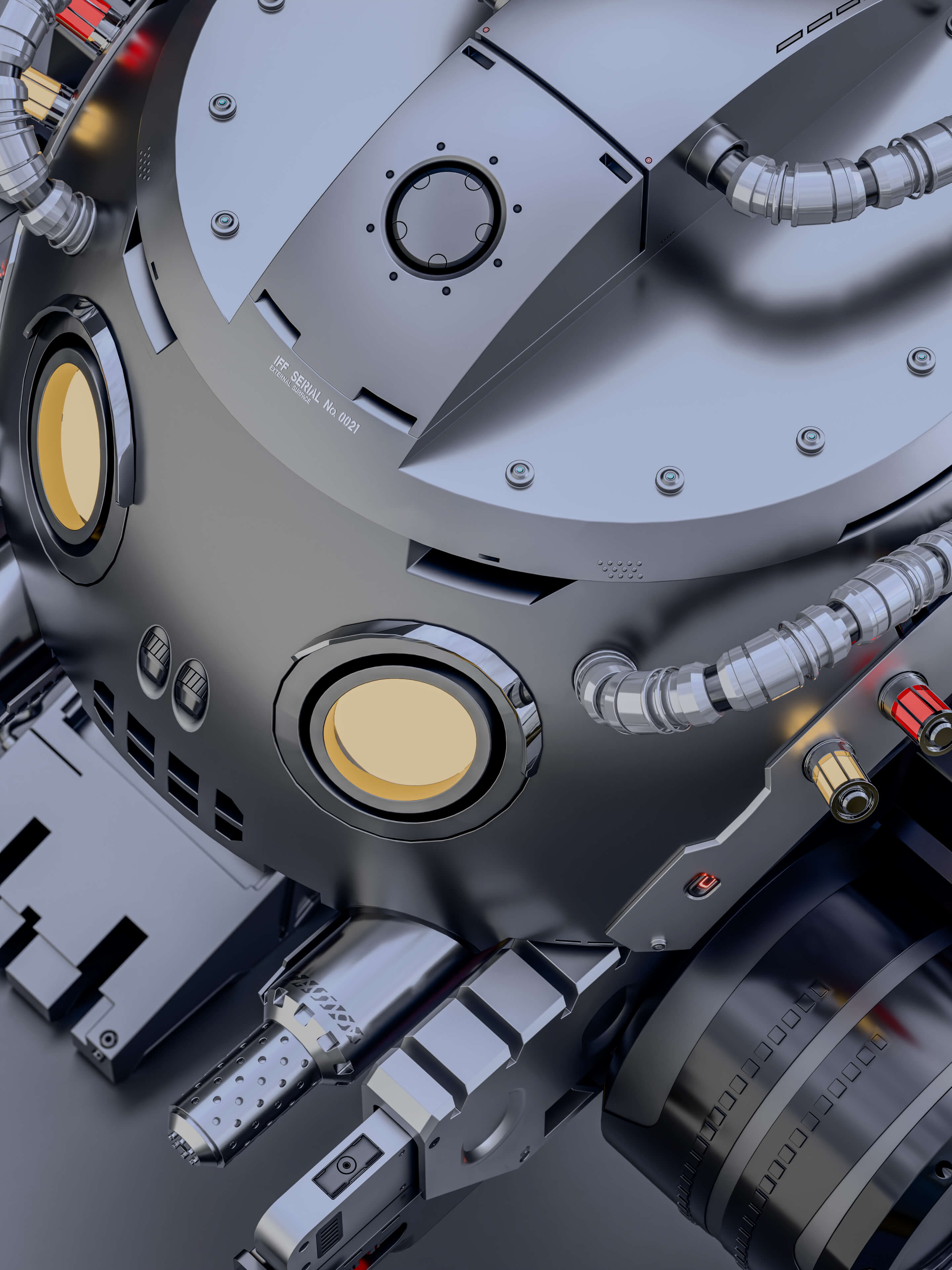 Mecha B 01 3D Render, Digital Art by Danistry