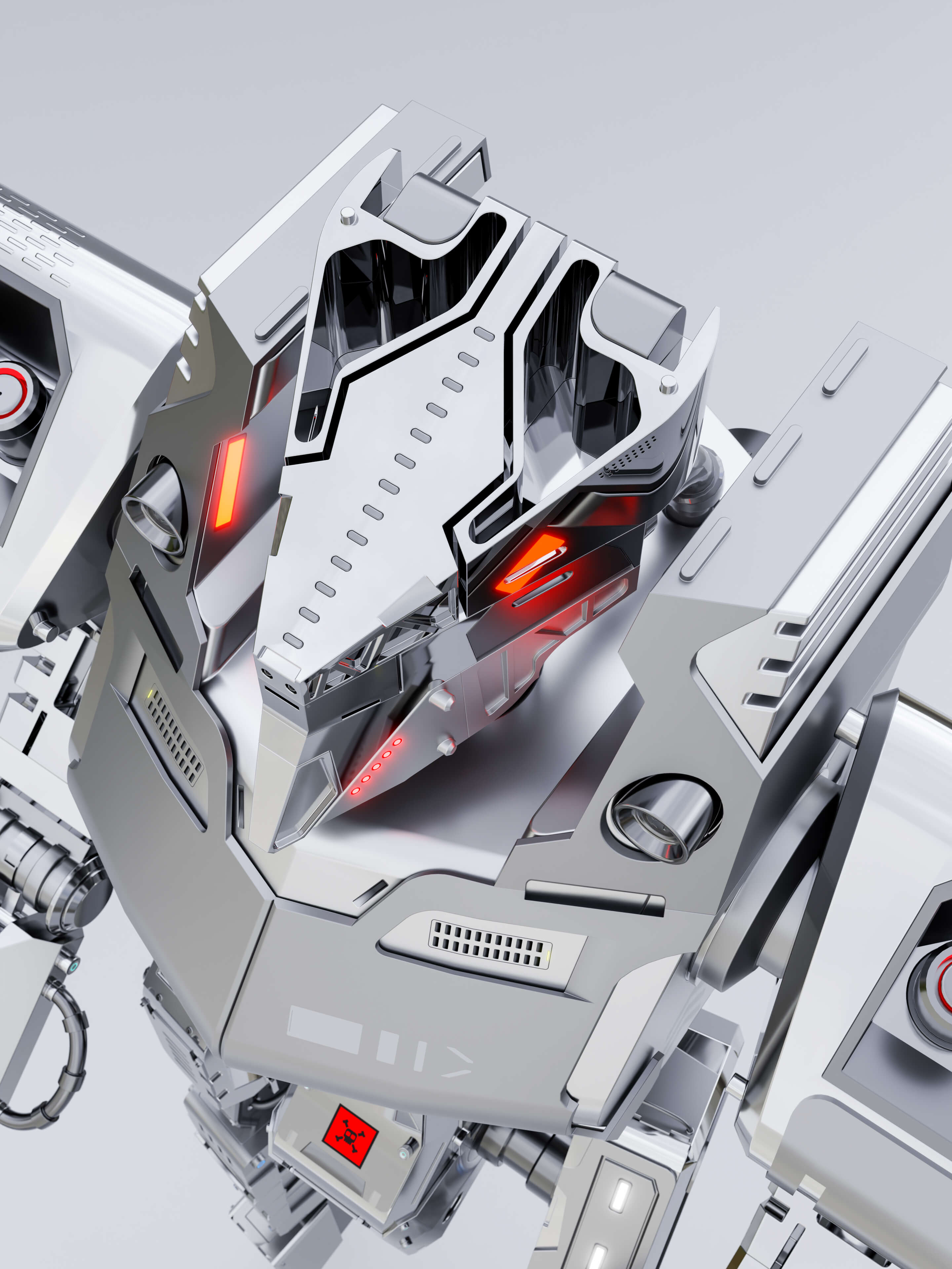 MECHA B-02 3D Render, Digital Art by Danistry