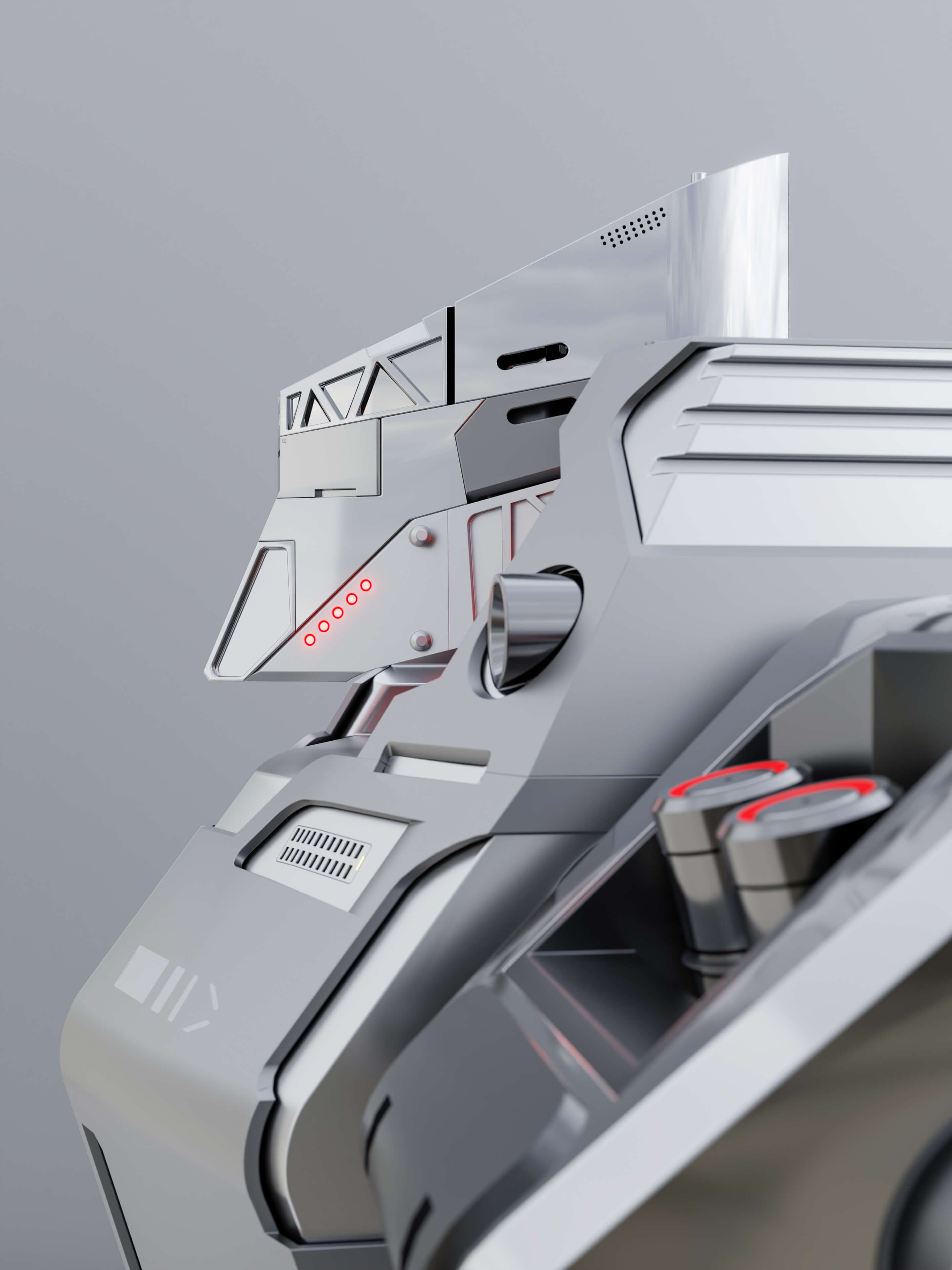 MECHA B-02 3D Render, Digital Art by Danistry