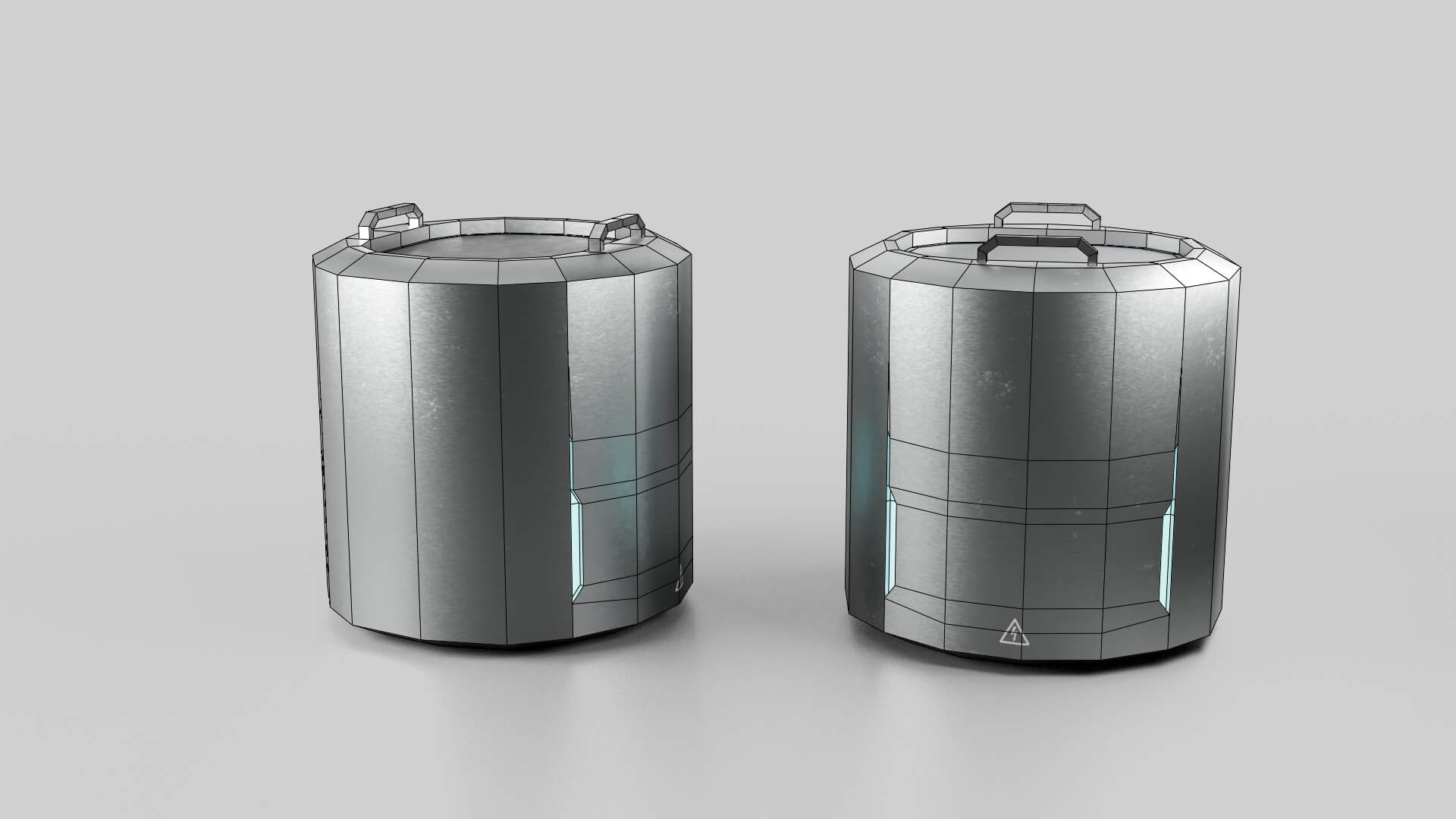 Low Poly Sci-Fi Battery Pack Low Poly 3D Model by Daniu3d