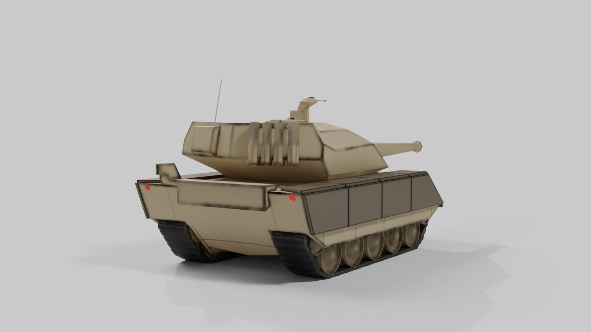Low Poly Stylized Battle Tank - Free 3D Model by Daniu3d