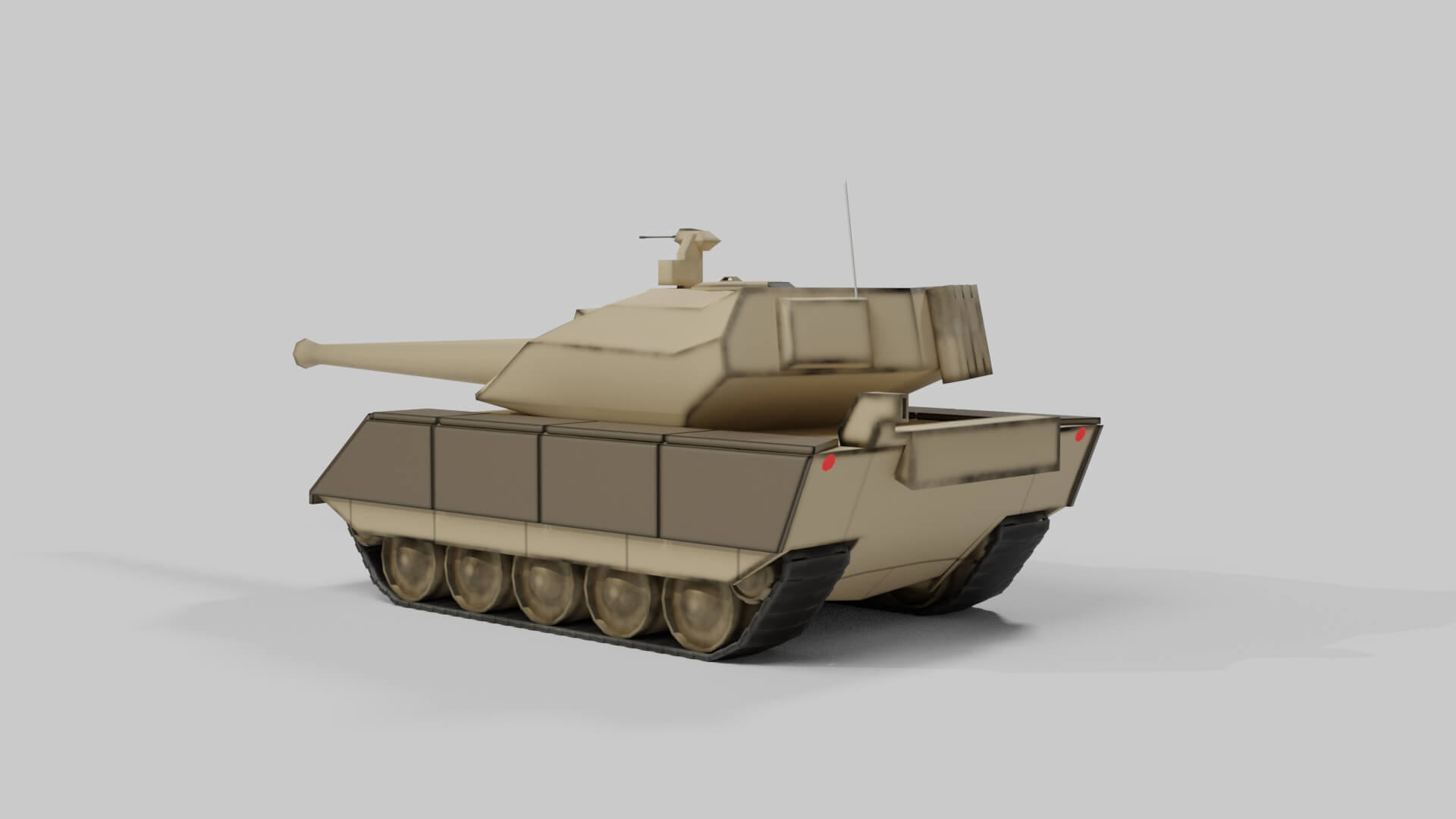 Low Poly Stylized Battle Tank - 3D Model by Daniu3d