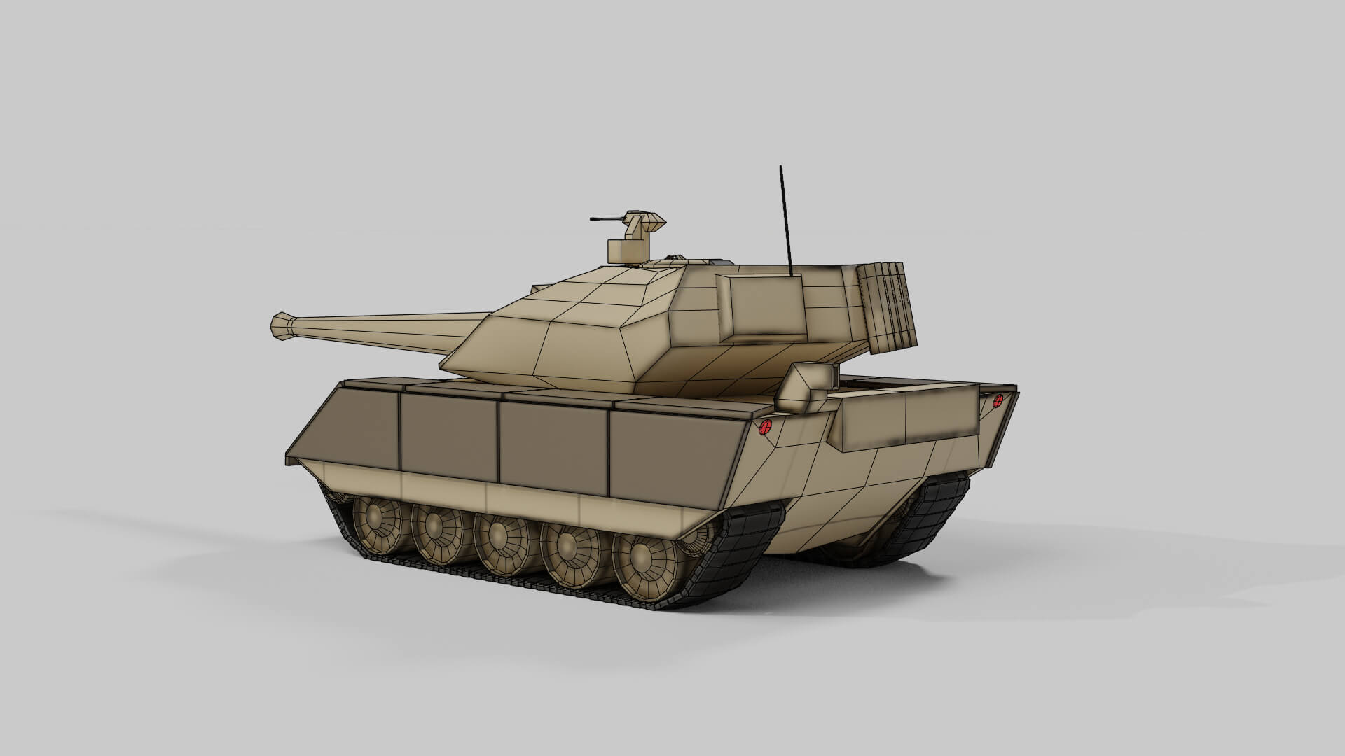 Low Poly Stylized Battle Tank - Free 3D Model by Daniu3d