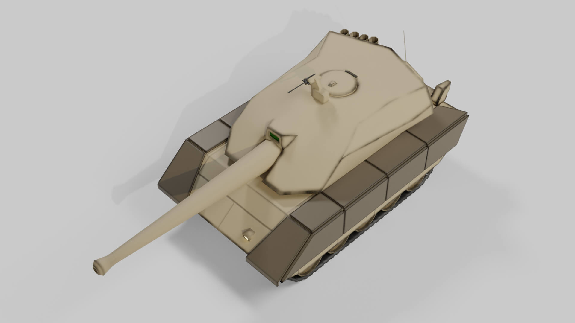 Low Poly Stylized Battle Tank - Free 3D Model by Daniu3d