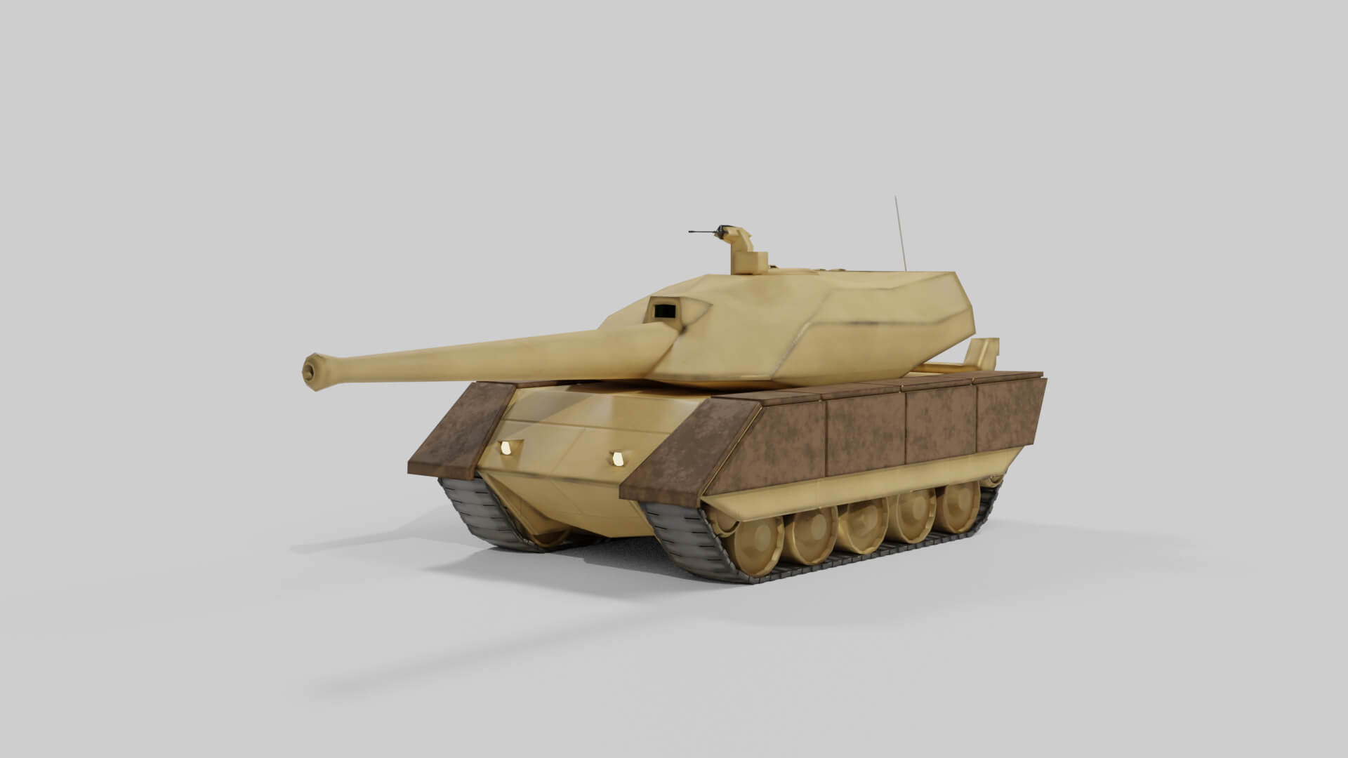 Low Poly Stylized Battle Tank - Free 3D Model by Daniu3d